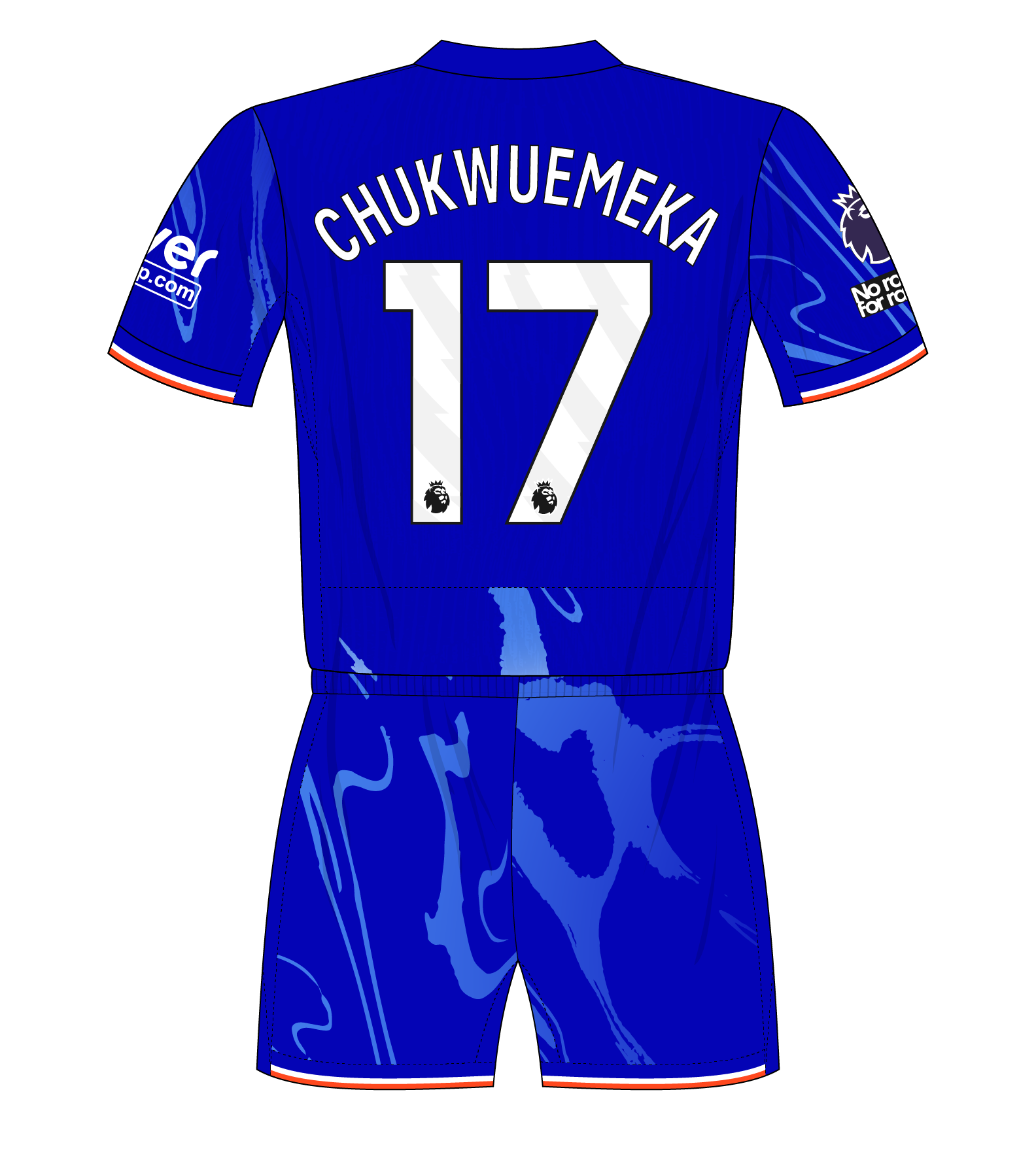 Chelsea-2024-2025-home-number-17-Chukwuemeka – Museum of Jerseys