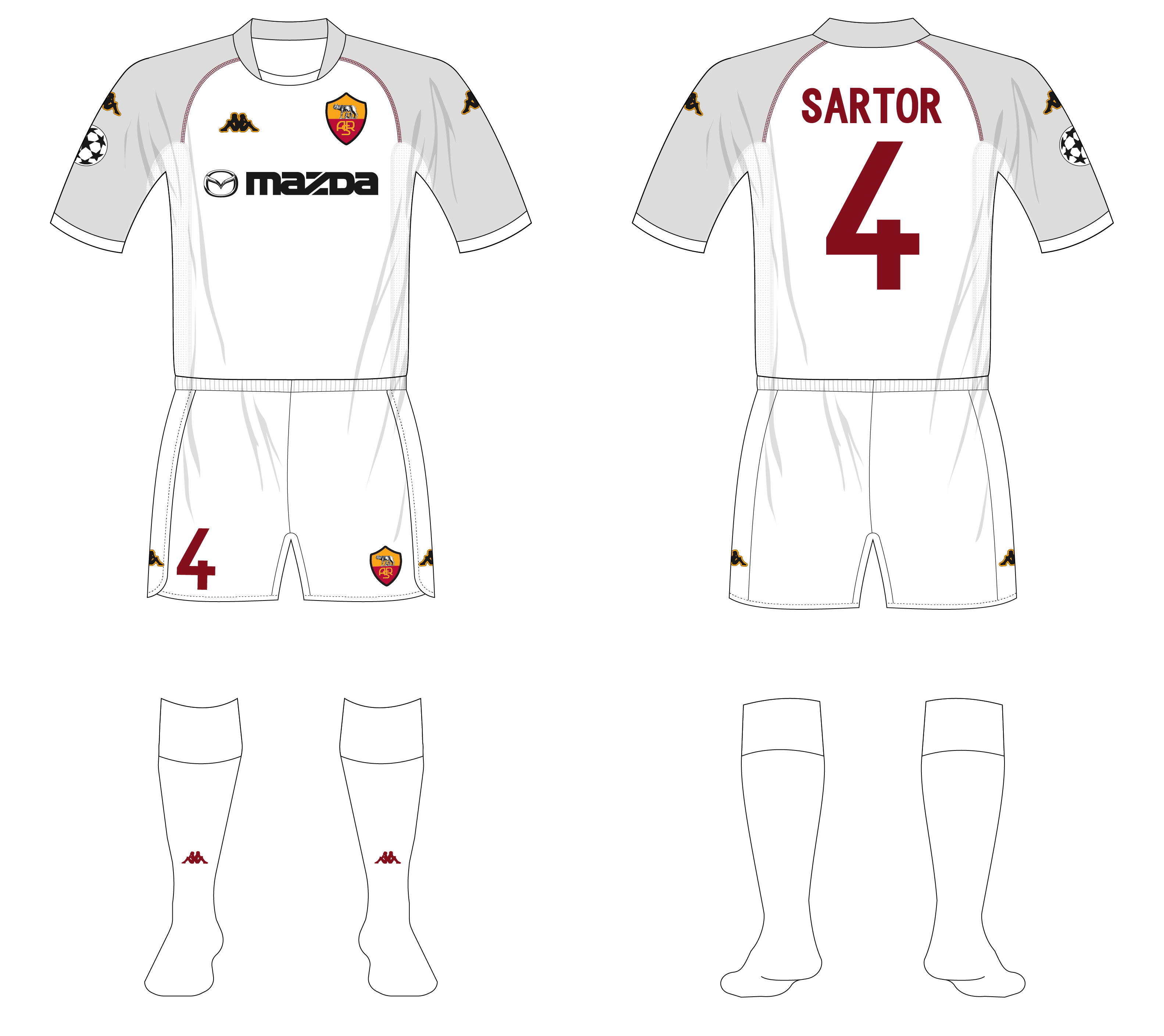Roma-2002-2003-Kappa-maglia-trasferta-Champions-League – Museum of Jerseys