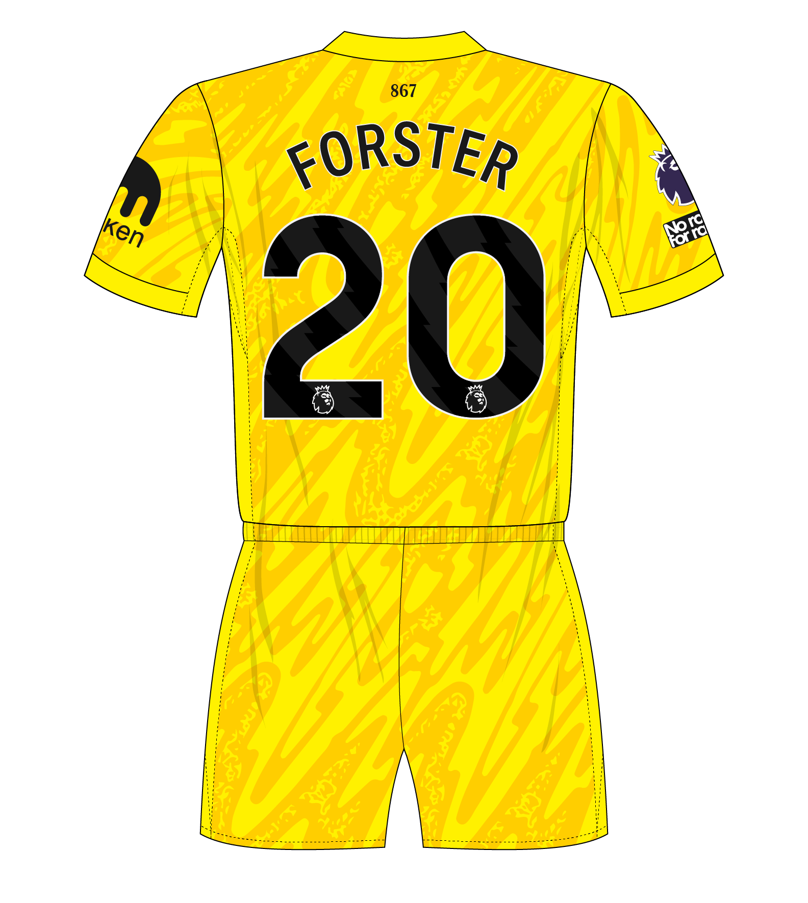 Tottenham-Hotspur-2024-2025-home-number-20-Forster – Museum of Jerseys
