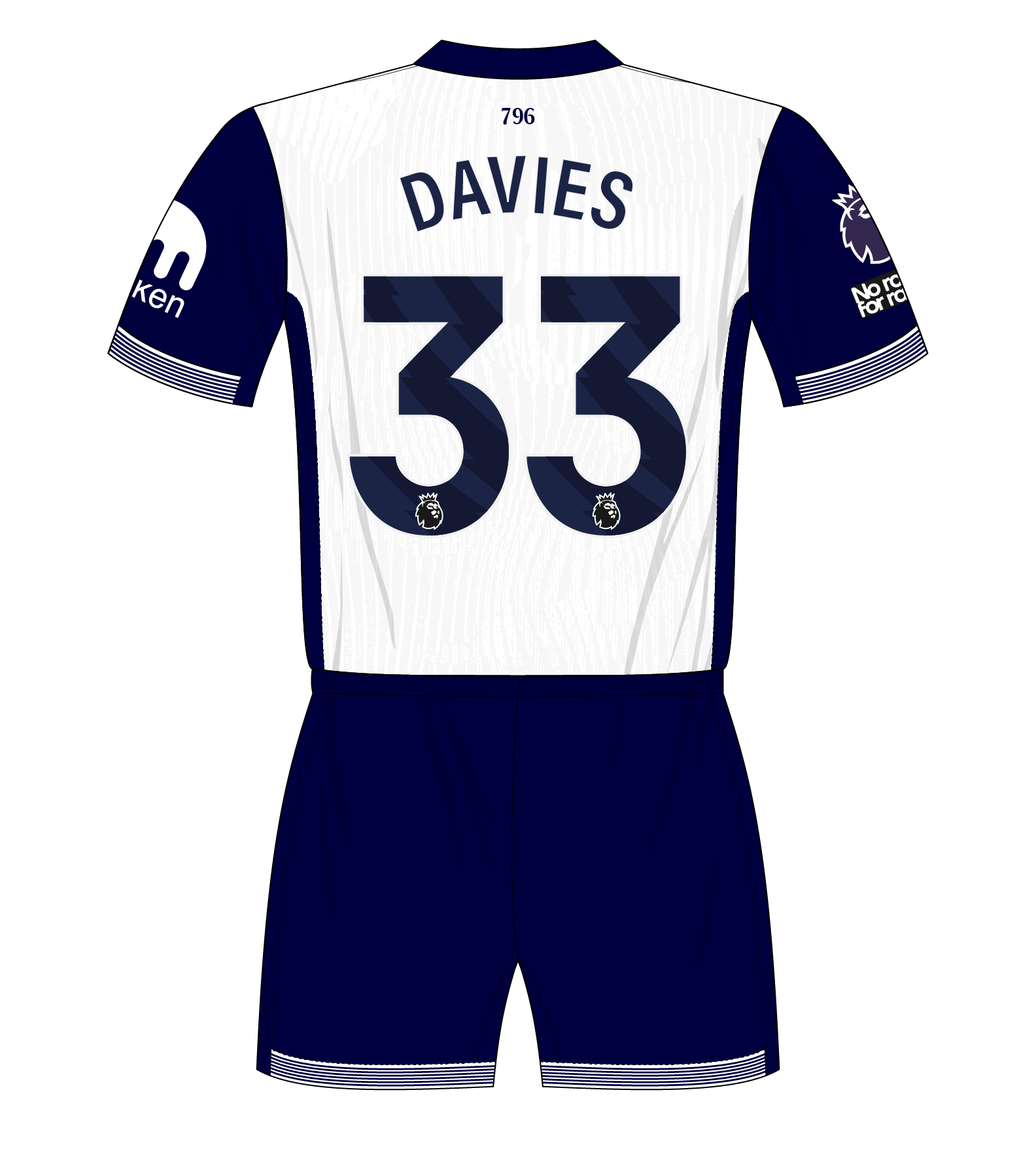 Tottenham-Hotspur-2024-2025-home-number-33-Davies – Museum of Jerseys