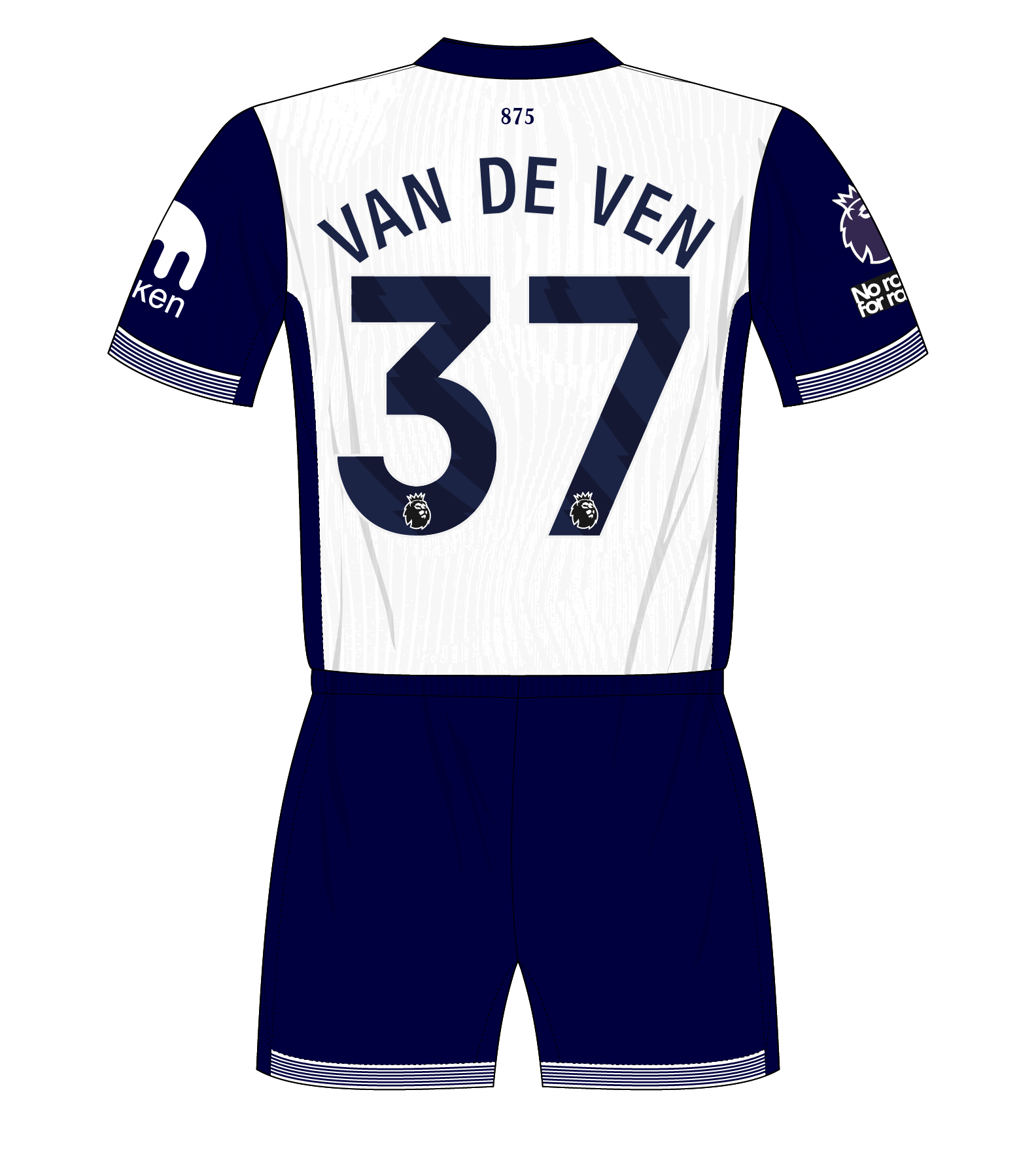Tottenham-Hotspur-2024-2025-home-number-37-Van-de-Ven – Museum of Jerseys