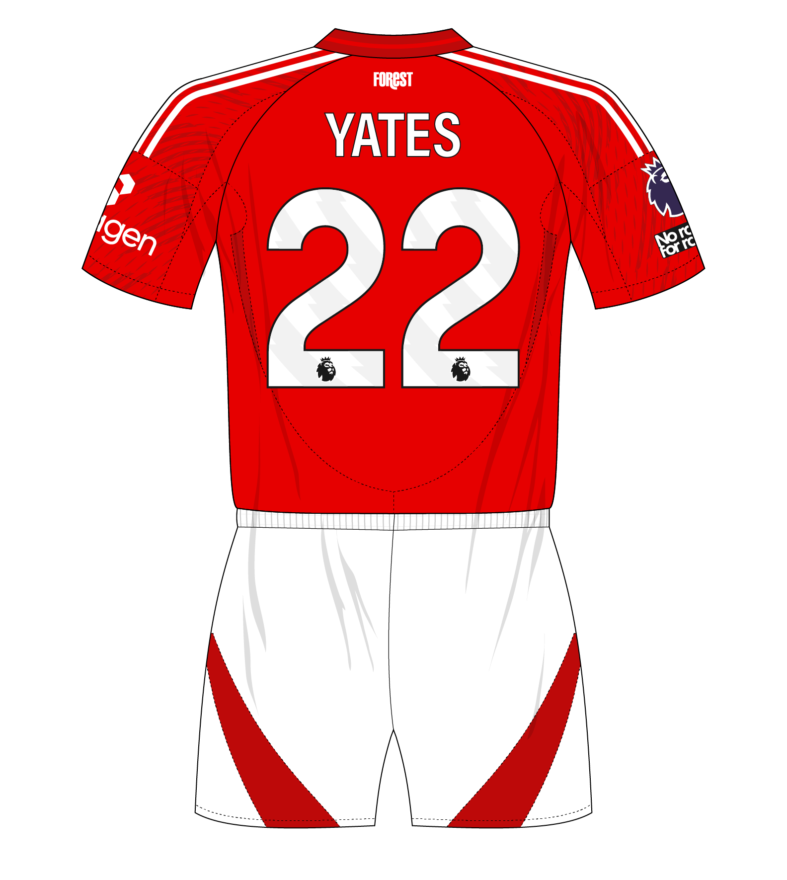 Nottingham-Forest-2024-2025-home-number-22-Yates – Museum of Jerseys
