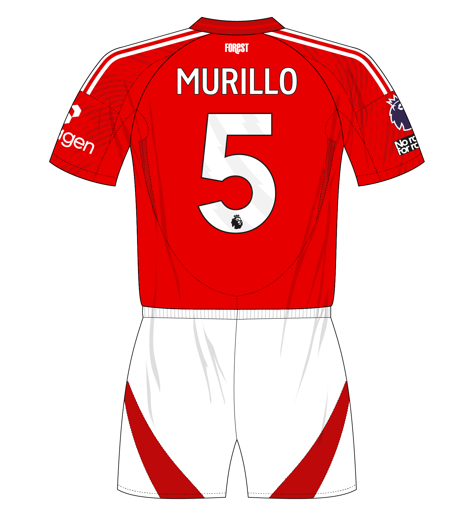 Nottingham-Forest-2024-2025-home-number-5-Murillo – Museum of Jerseys