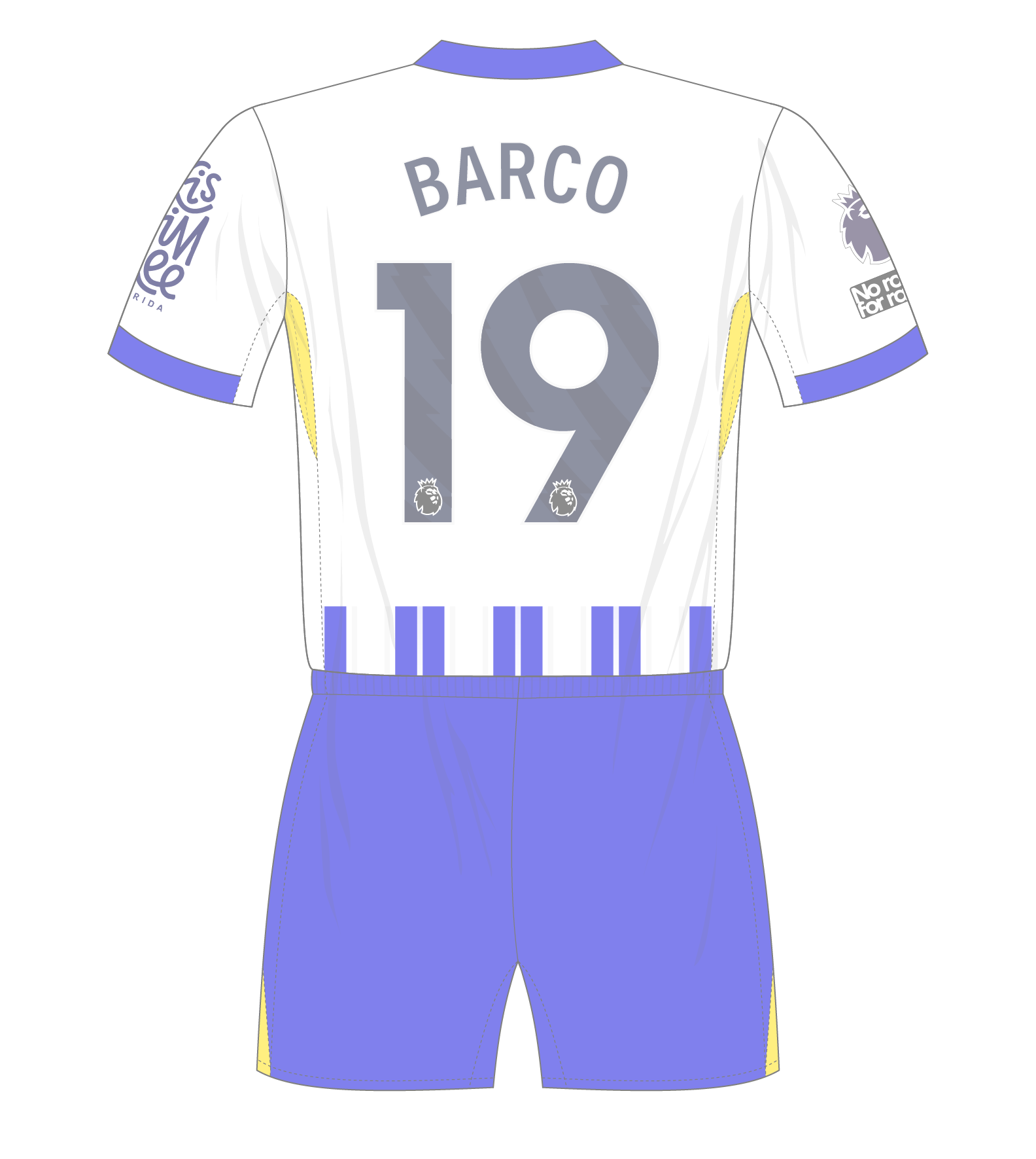 Brighton-Hove-Albion-2024-2025-home-number-19-Barco – Museum of Jerseys