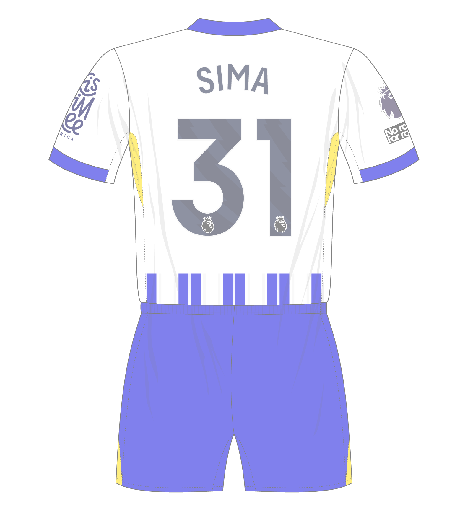 Brighton-Hove-Albion-2024-2025-home-number-31-Sima – Museum of Jerseys