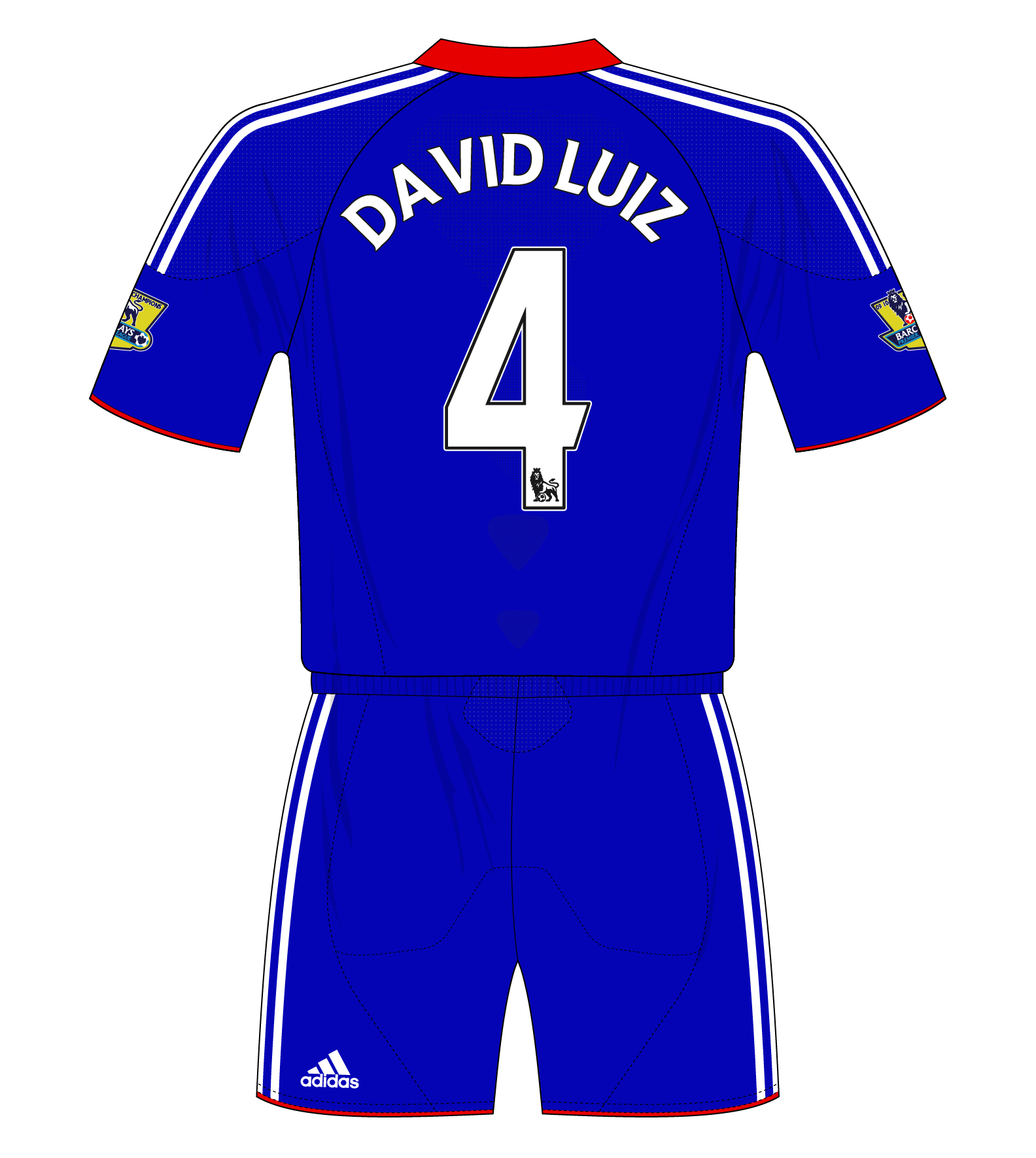 Chelsea-2010-2011-home-number-4-David-Luiz – Museum of Jerseys