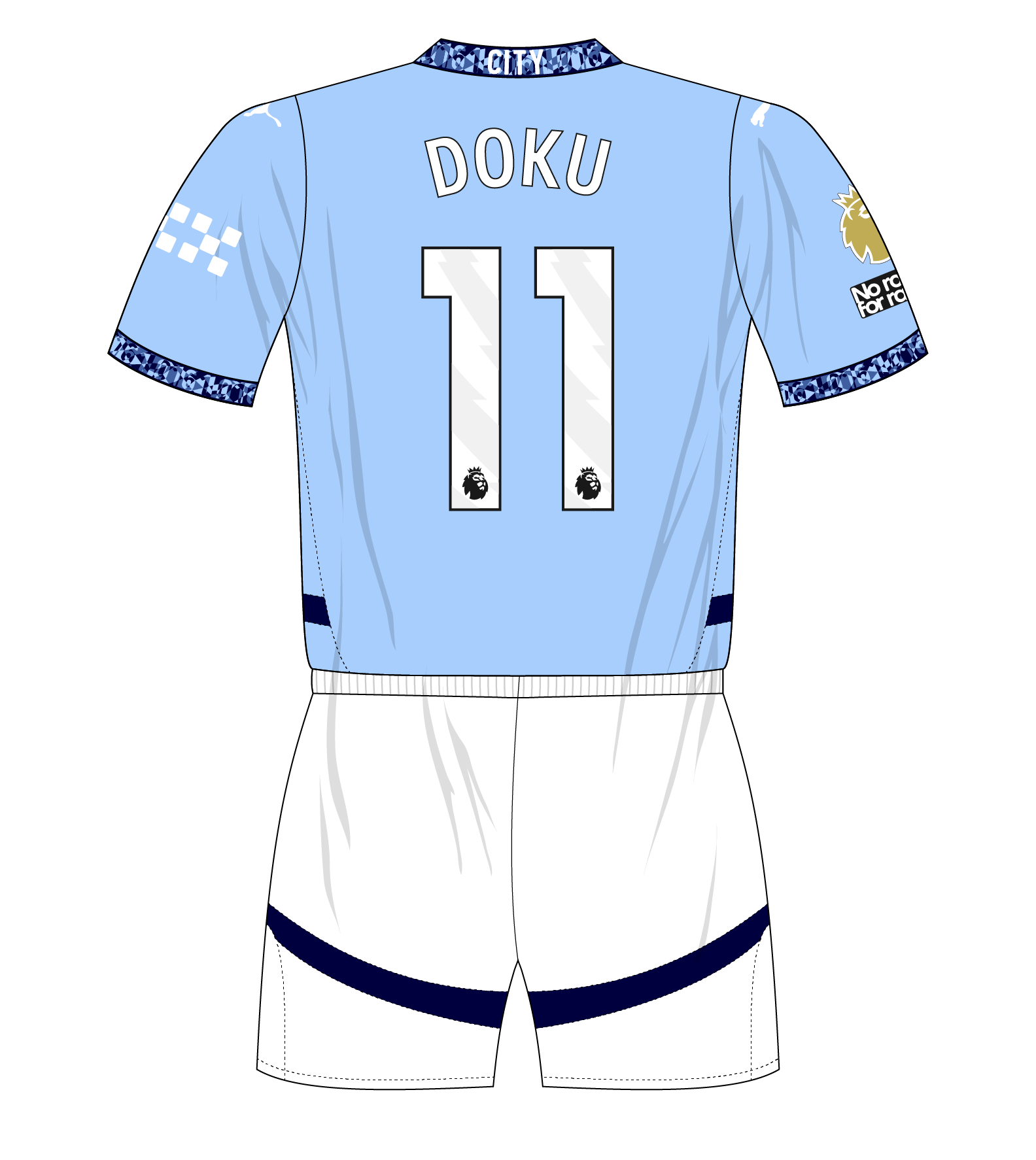 Manchester-City-2024-2025-home-number-11-Doku – Museum of Jerseys