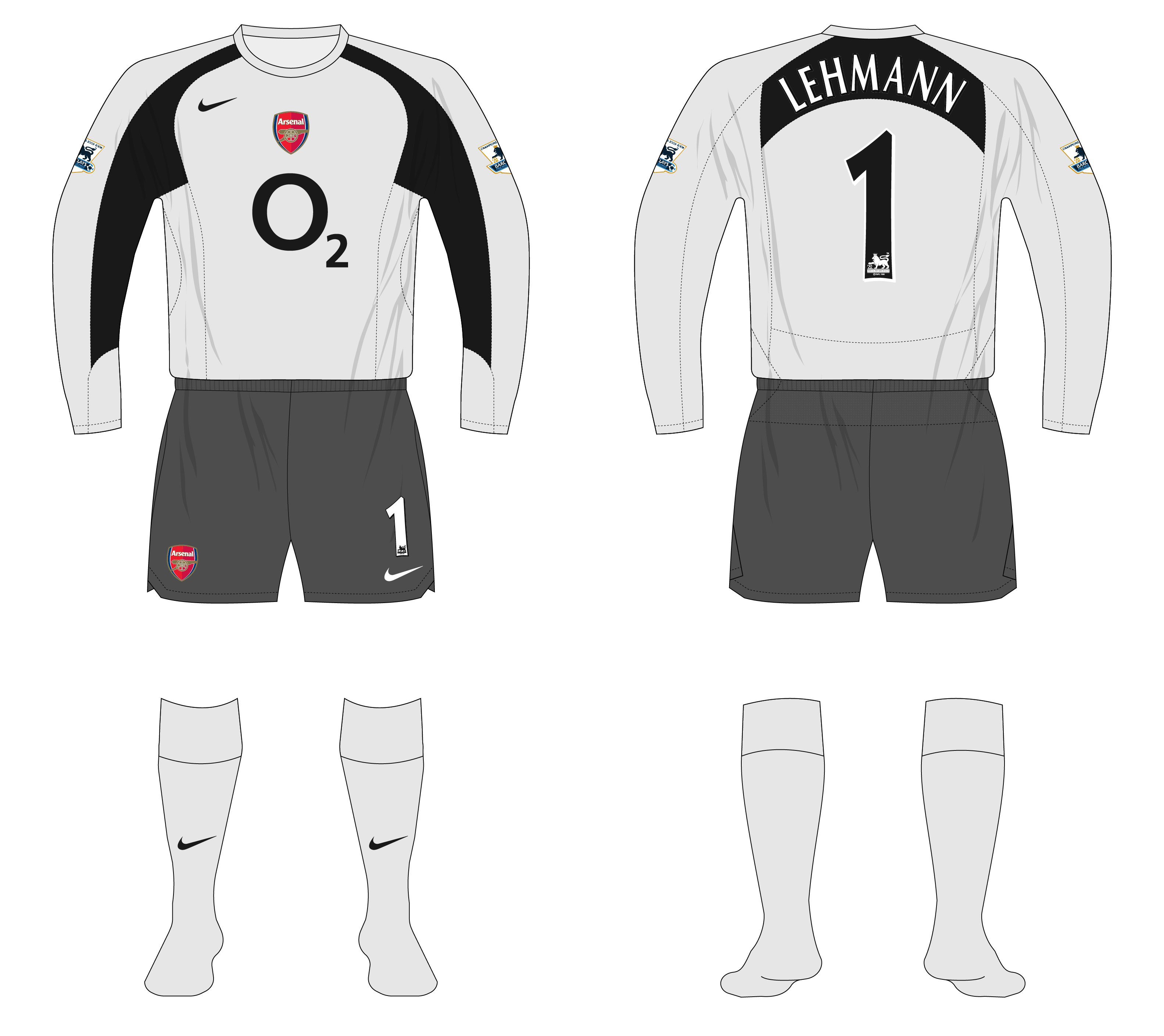 Arsenal-2004-2005-Nike-goalkeeper-grey – Museum of Jerseys