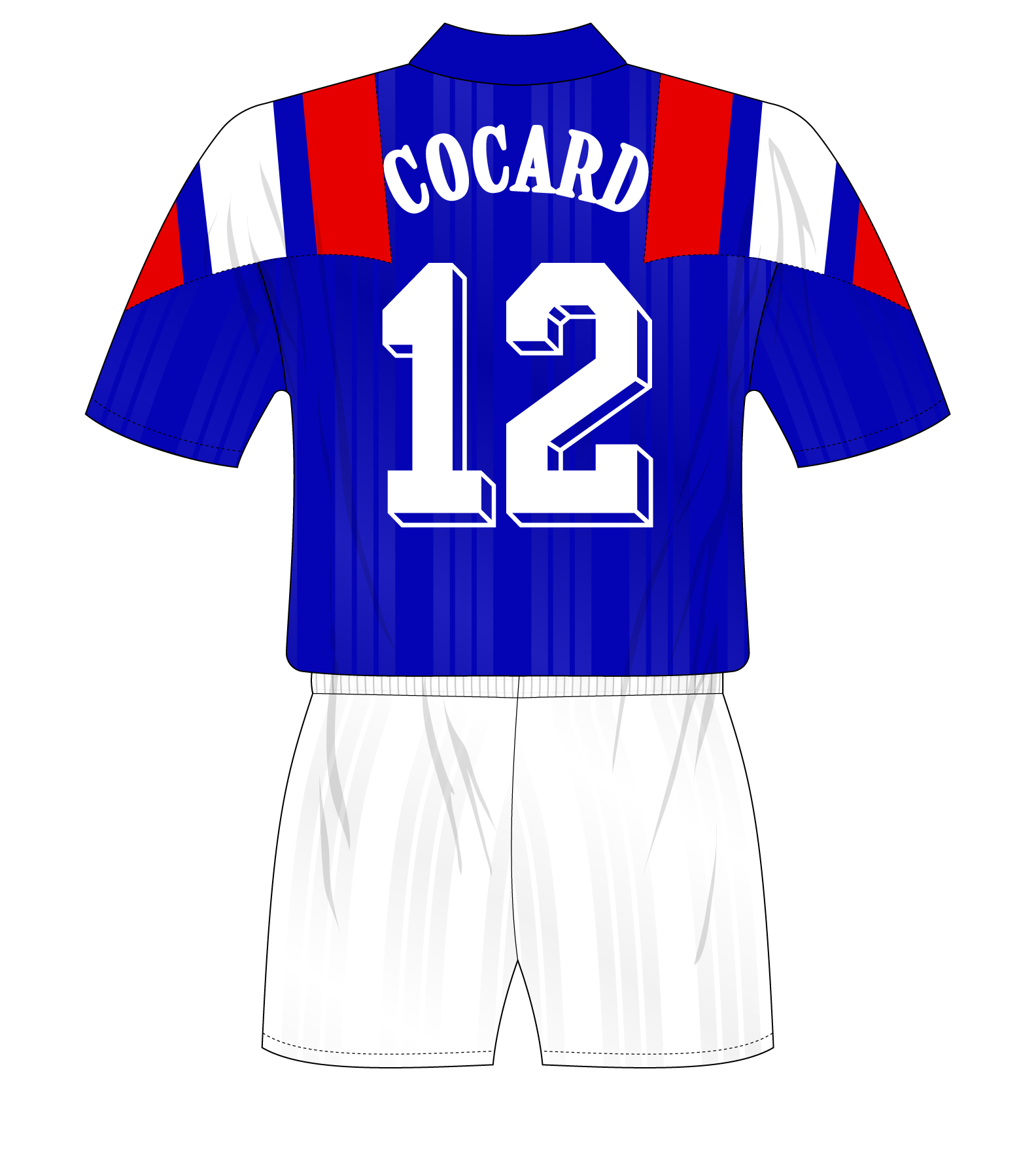 France-1992-Euro-home-number-12-Cocard – Museum of Jerseys