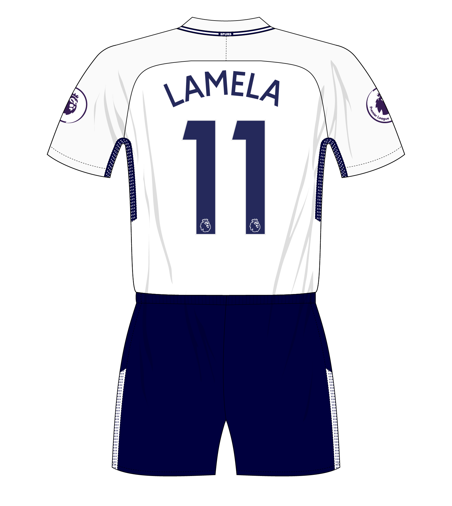 Tottenham-Hotspur-Spurs-2017-2018-home-number-11-Lamela – Museum of Jerseys