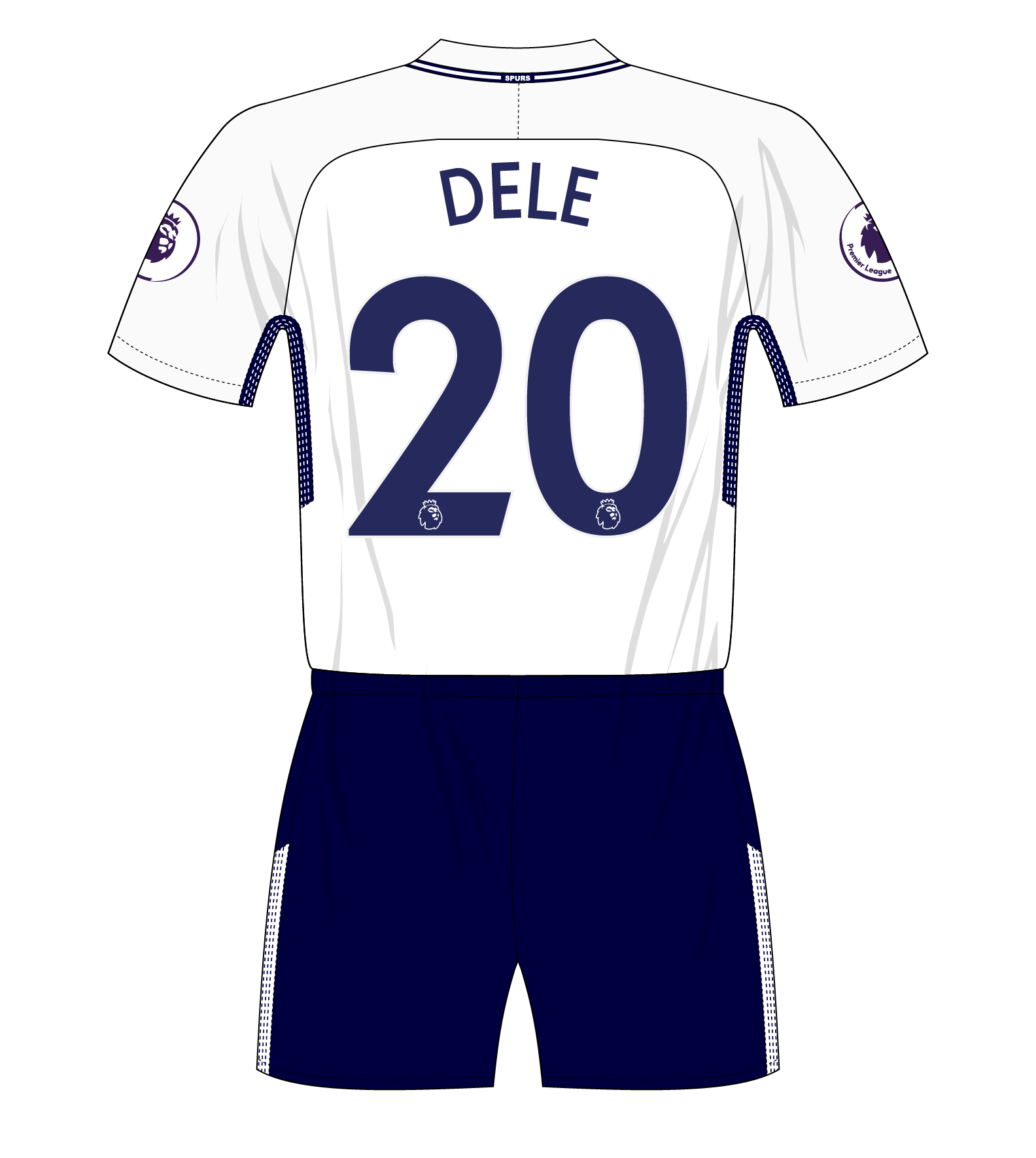 Tottenham-Hotspur-Spurs-2017-2018-home-number-20-Dele-Alli – Museum of ...