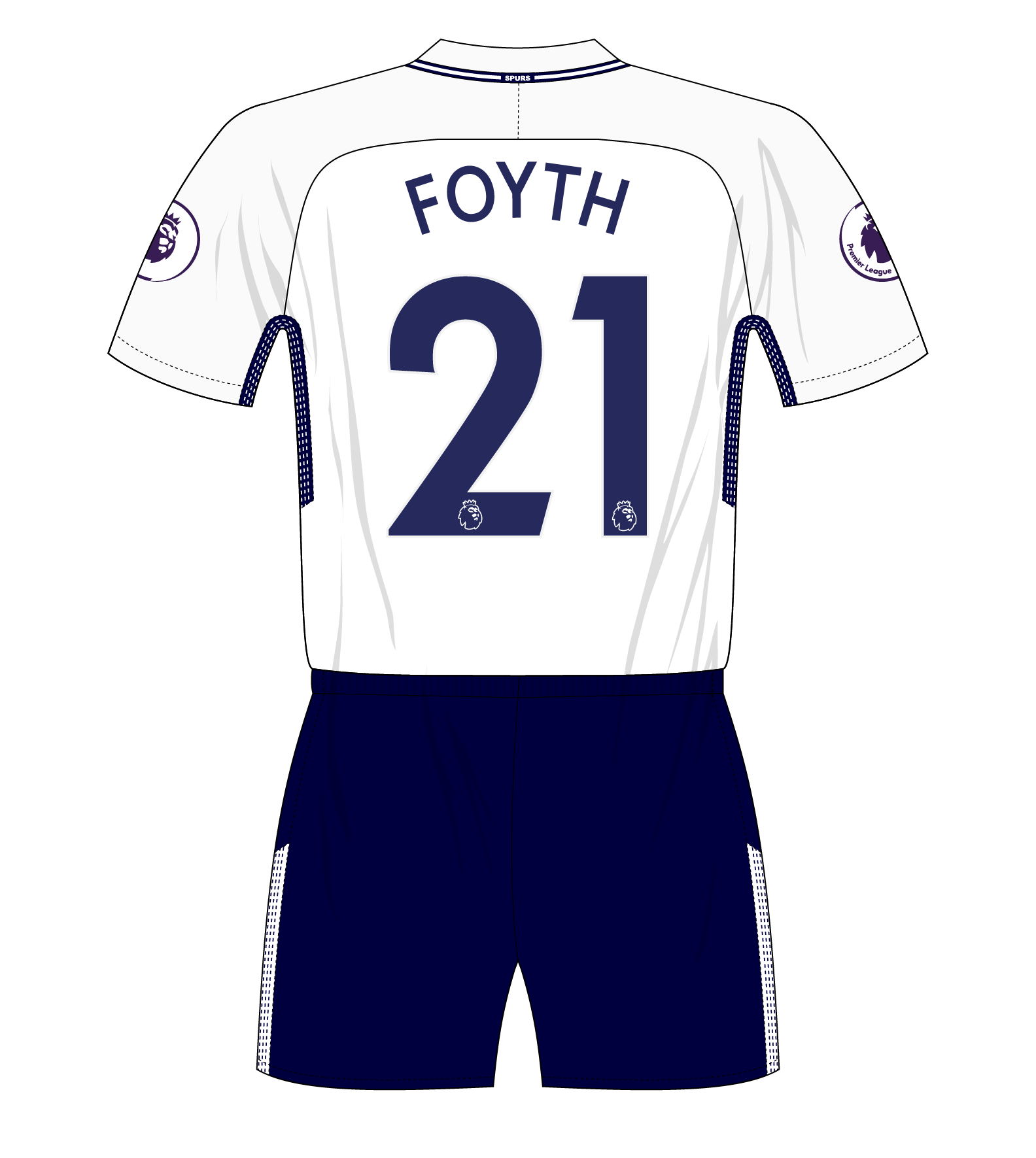 Tottenham-Hotspur-Spurs-2017-2018-home-number-21-Foyth – Museum of Jerseys