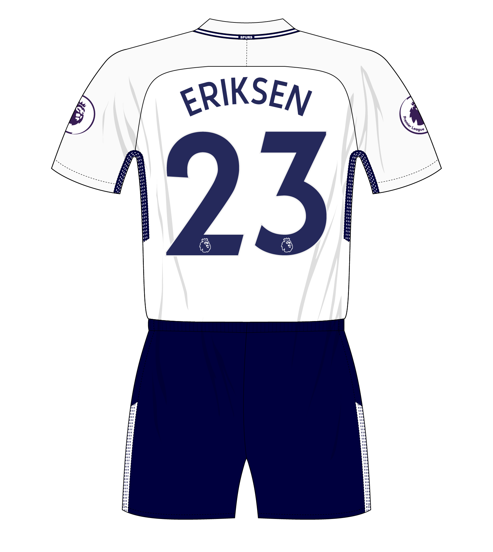 Tottenham-Hotspur-Spurs-2017-2018-home-number-23-Eriksen – Museum of ...