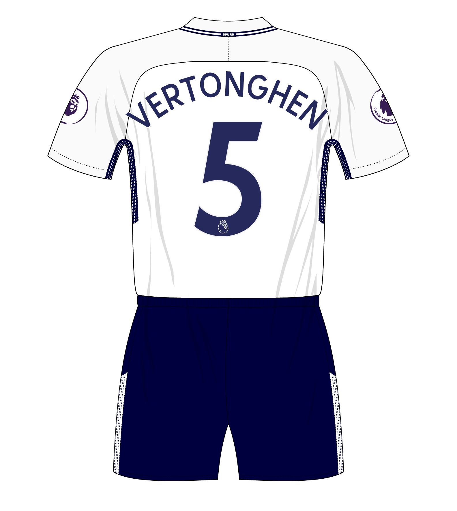 Tottenham-Hotspur-Spurs-2017-2018-home-number-5-Vertonghen – Museum of ...