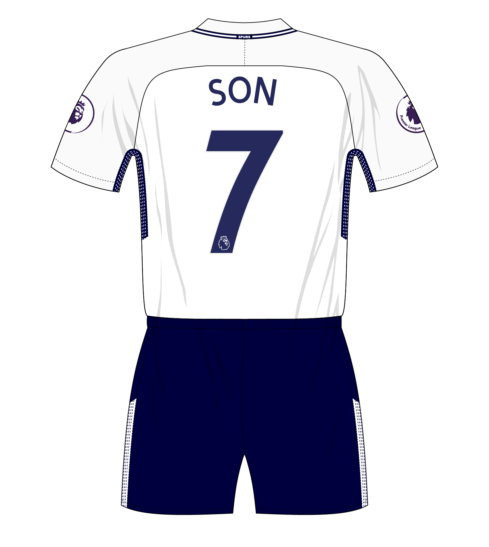 Tottenham-Hotspur-Spurs-2017-2018-home-number-7-Son – Museum of Jerseys