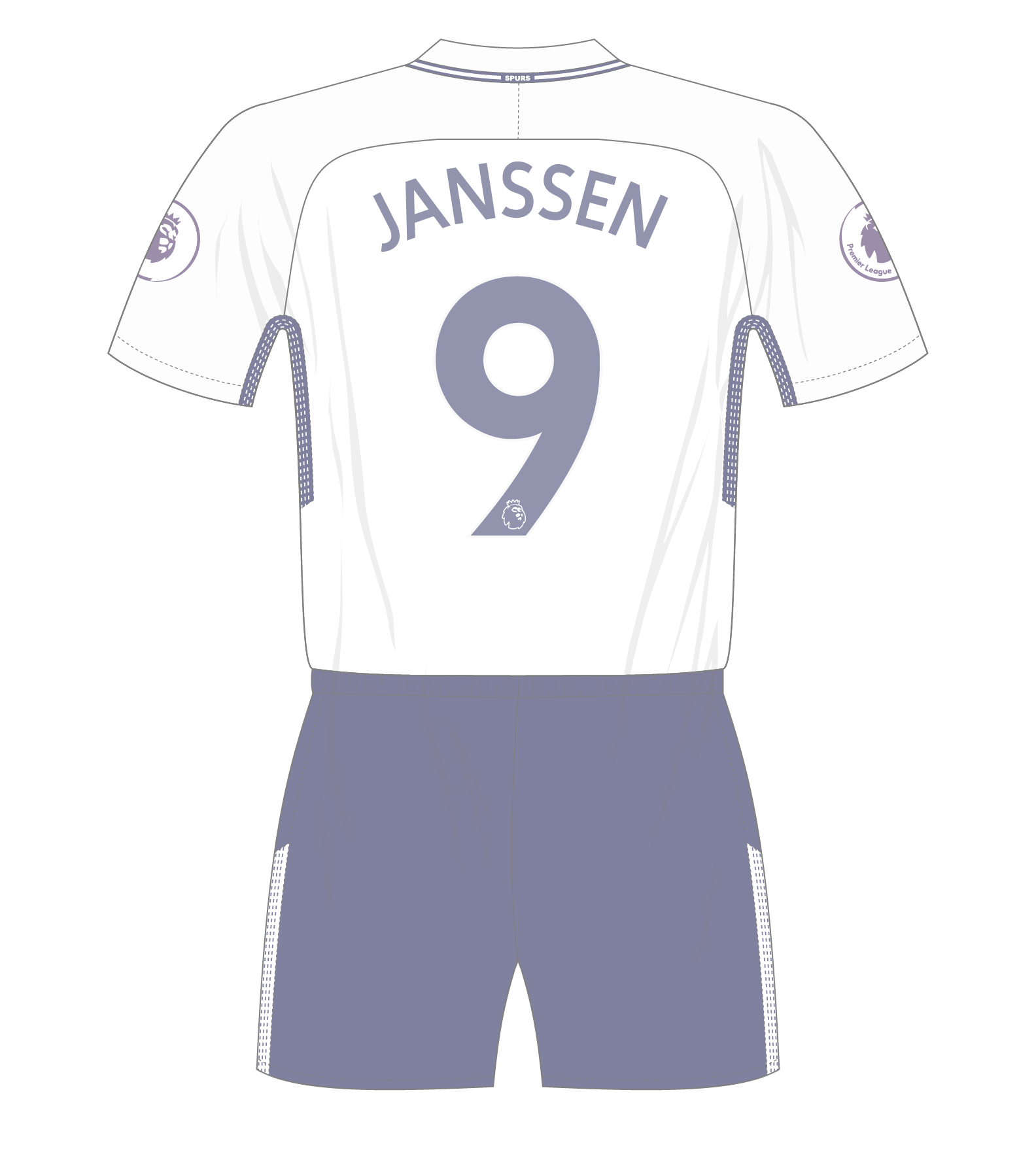 Tottenham-Hotspur-Spurs-2017-2018-home-number-9-Janssen – Museum of Jerseys