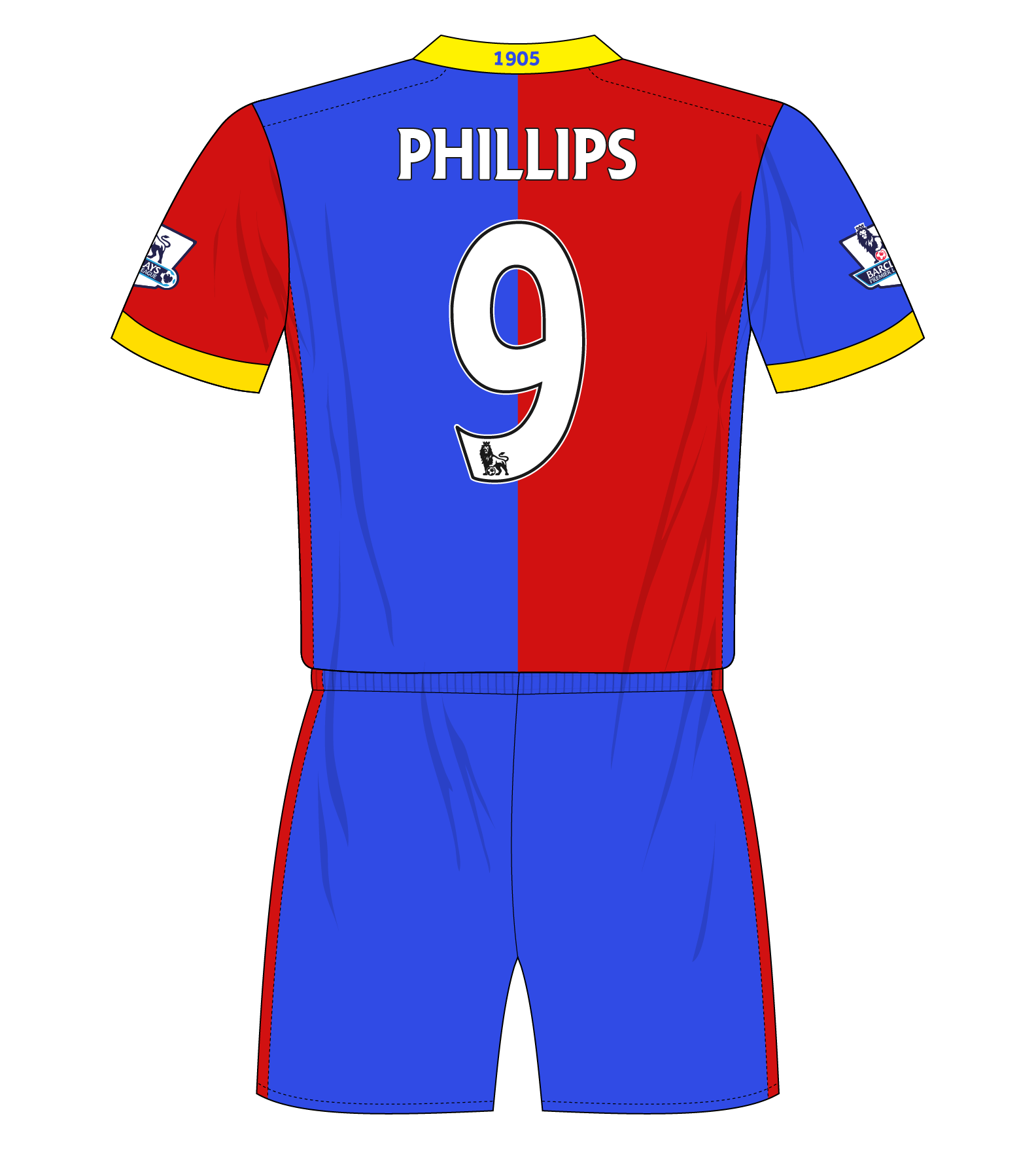 Crystal-Palace-2013-2014-home-number-9-Phillips – Museum of Jerseys