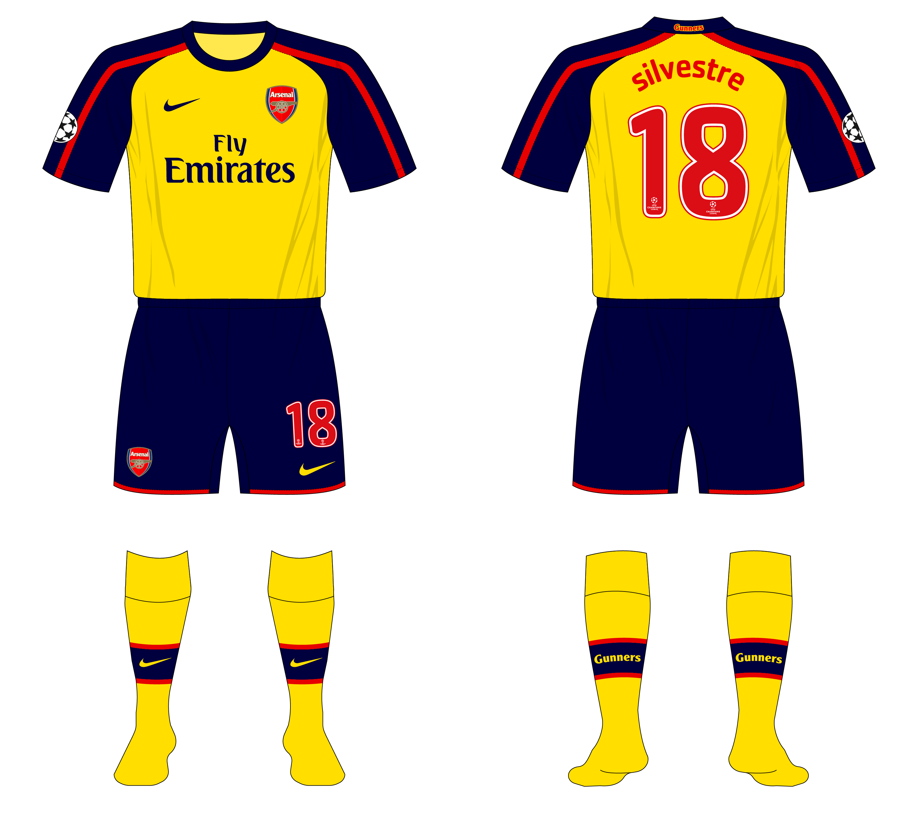 Arsenal-2008-2009-Nike-away-Champions-League – Museum of Jerseys