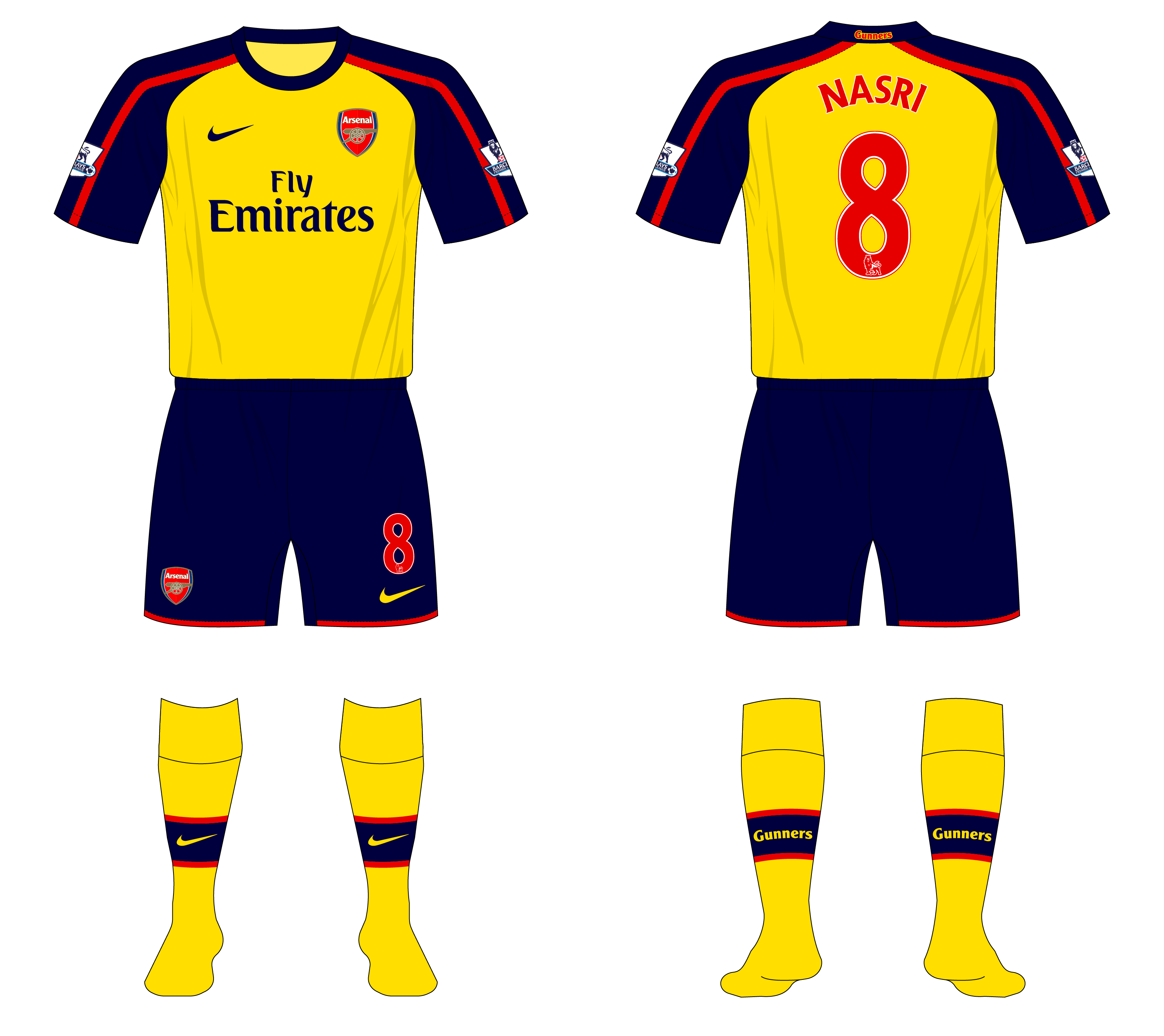 Arsenal-2008-2009-Nike-away – Museum of Jerseys