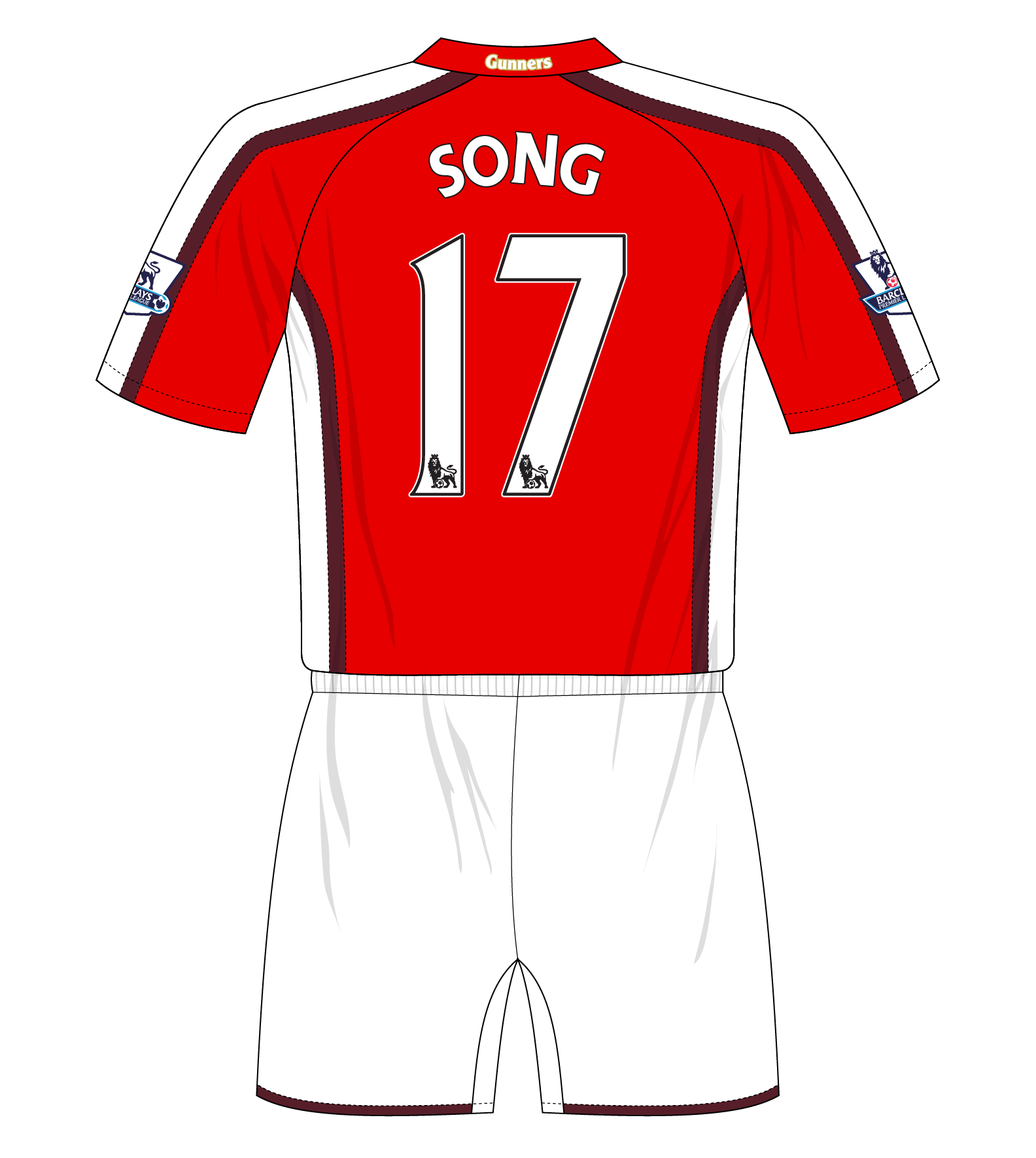 Arsenal-2008-2009-home-number-17-Song – Museum of Jerseys