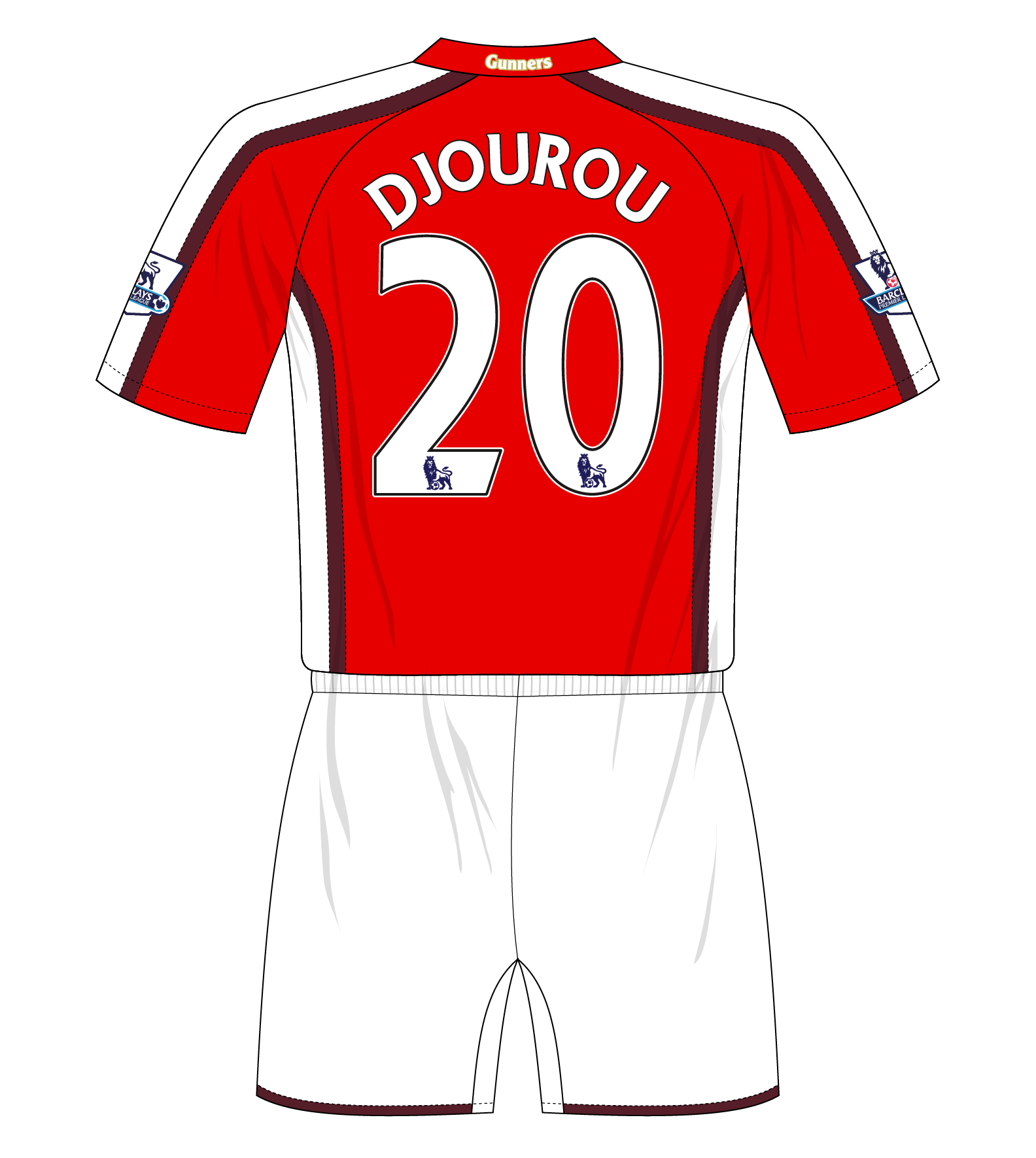 Arsenal-2008-2009-home-number-20-Djourour – Museum of Jerseys