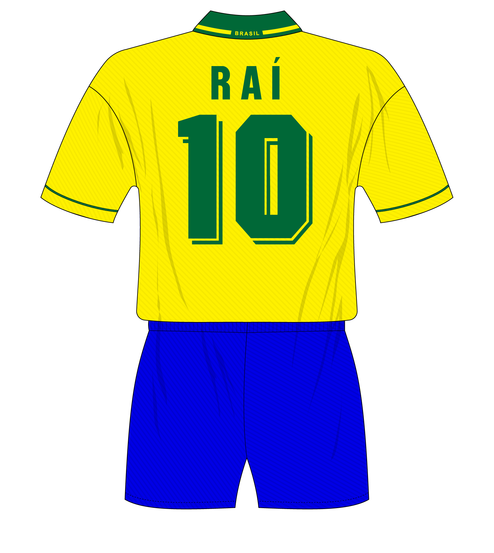 Brazil-1994-Umbro-home-back-number-10-Rai – Museum of Jerseys