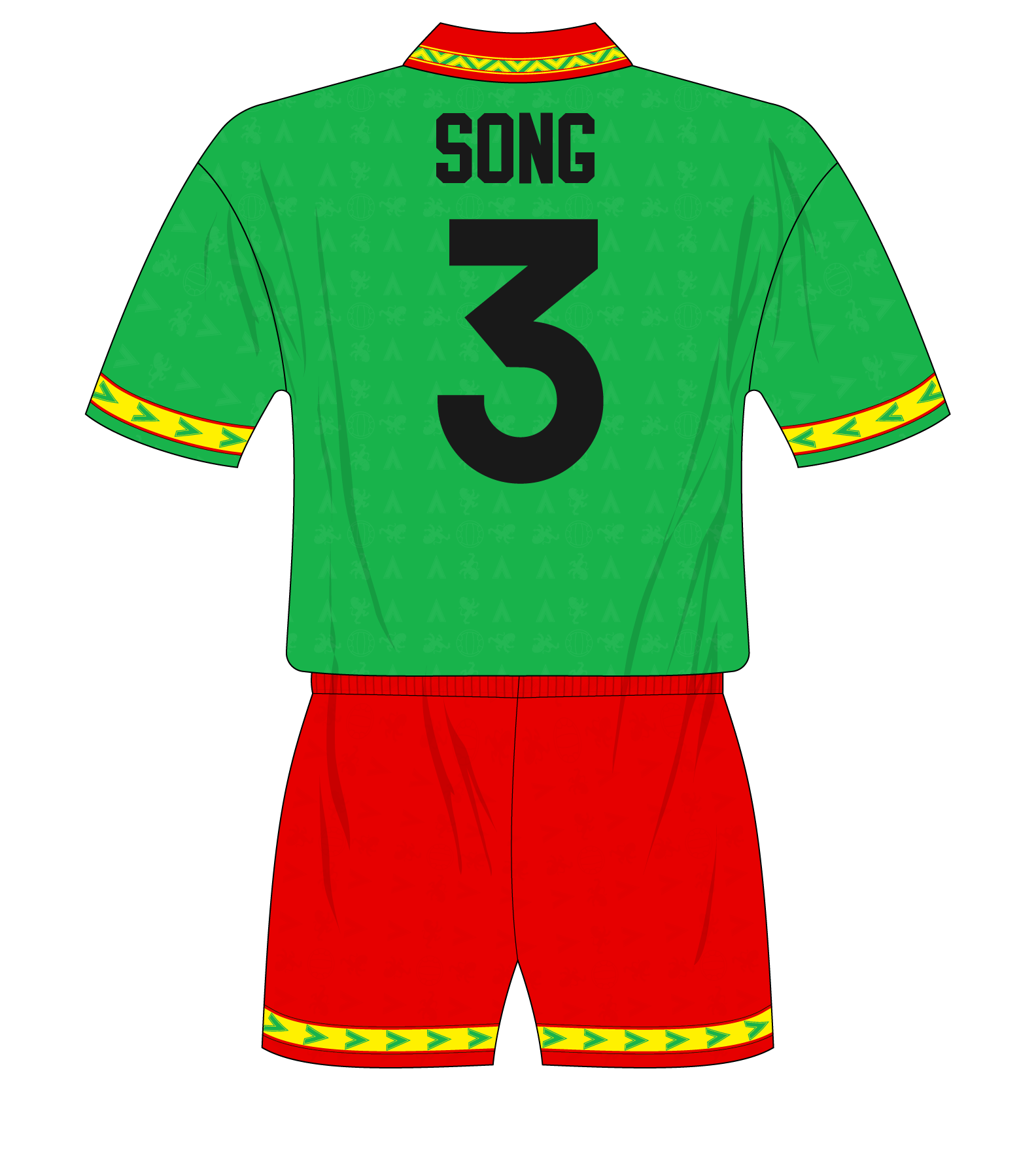 Cameroon-1994-World-Cup-home-number-4-Song – Museum of Jerseys