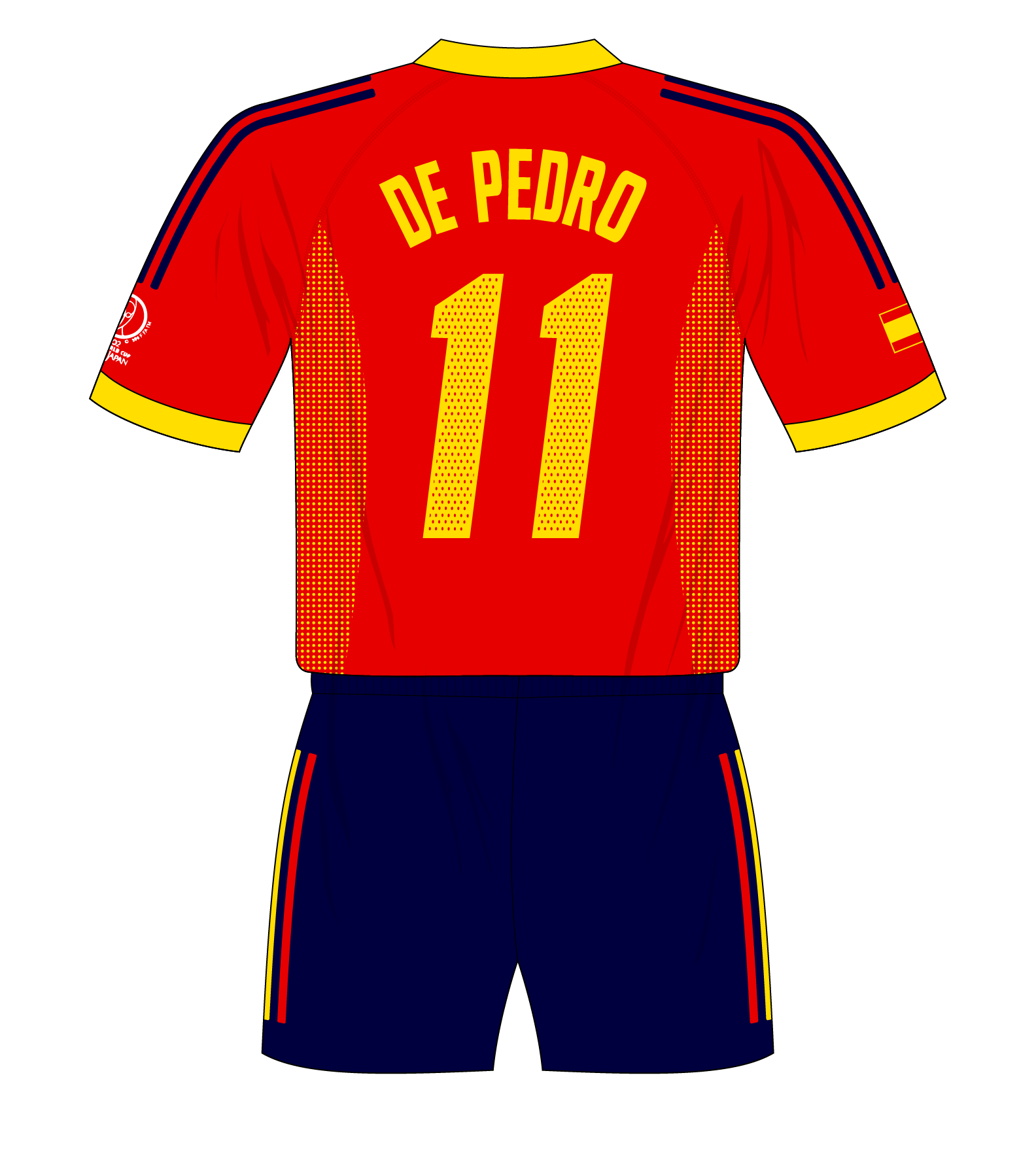 Spain-2002-home-number-11-De-Pedro – Museum of Jerseys