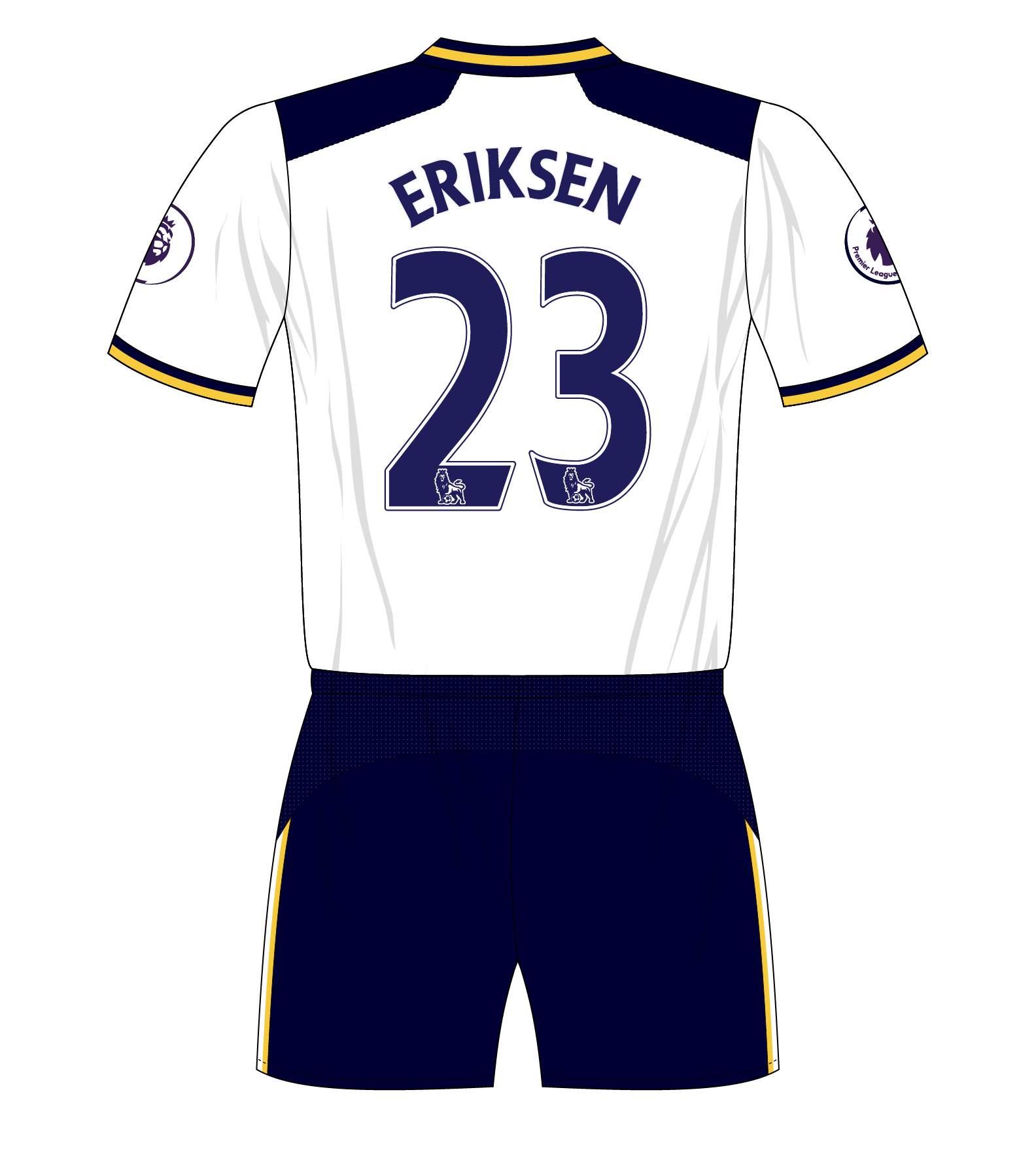 Tottenham-Hotspur-Spurs-2016-2017-home-number-23-Eriksen – Museum of ...
