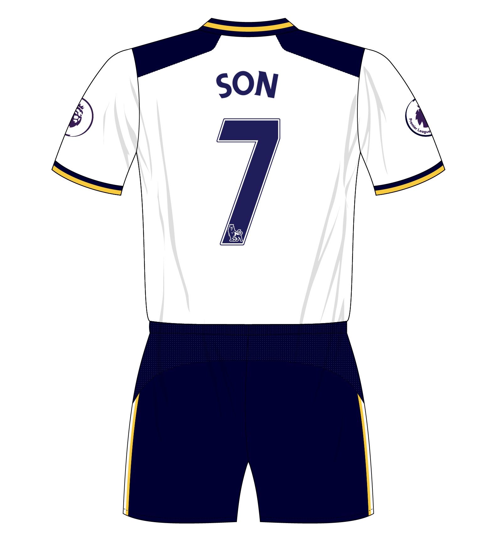 Tottenham-Hotspur-Spurs-2016-2017-home-number-7-Son – Museum of Jerseys
