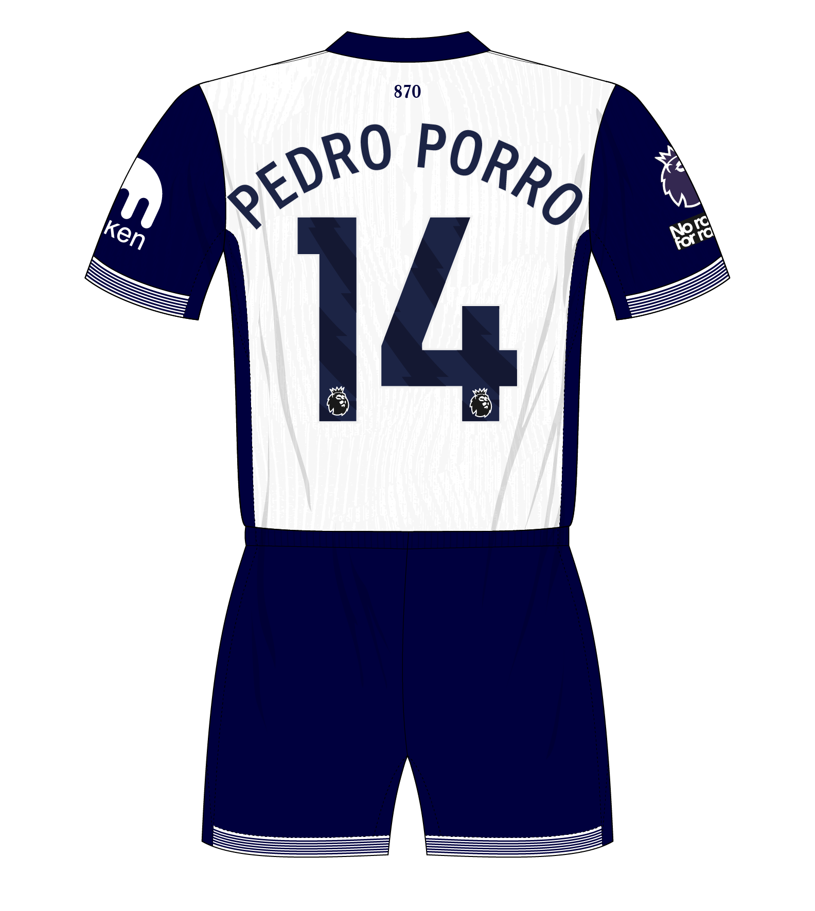 Tottenham-Hotspur-Spurs-2024-2025-home-number-14-Pedro-Porro – Museum ...