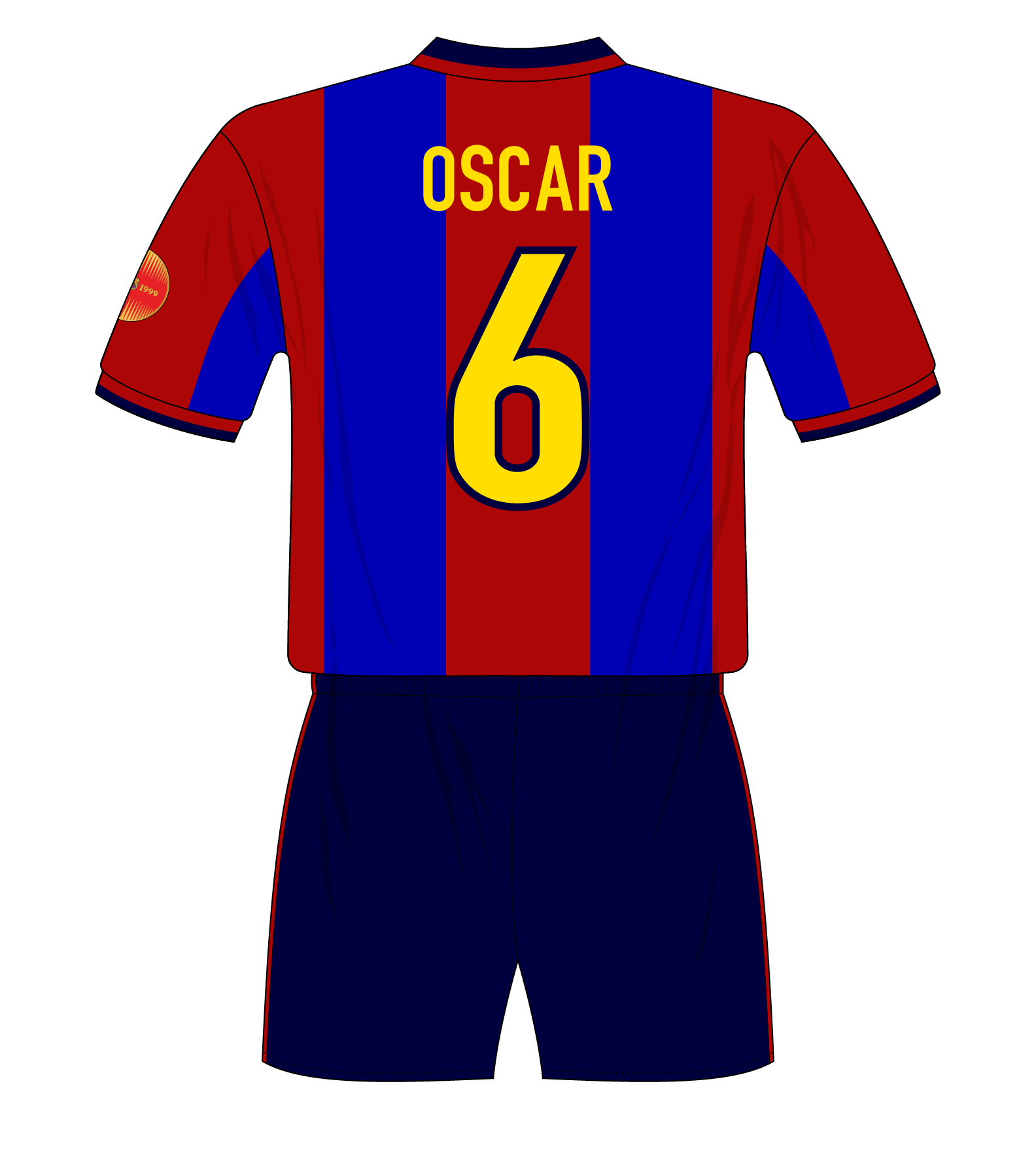 Barcelona-1998-1999-home-number-6-Oscar – Museum of Jerseys