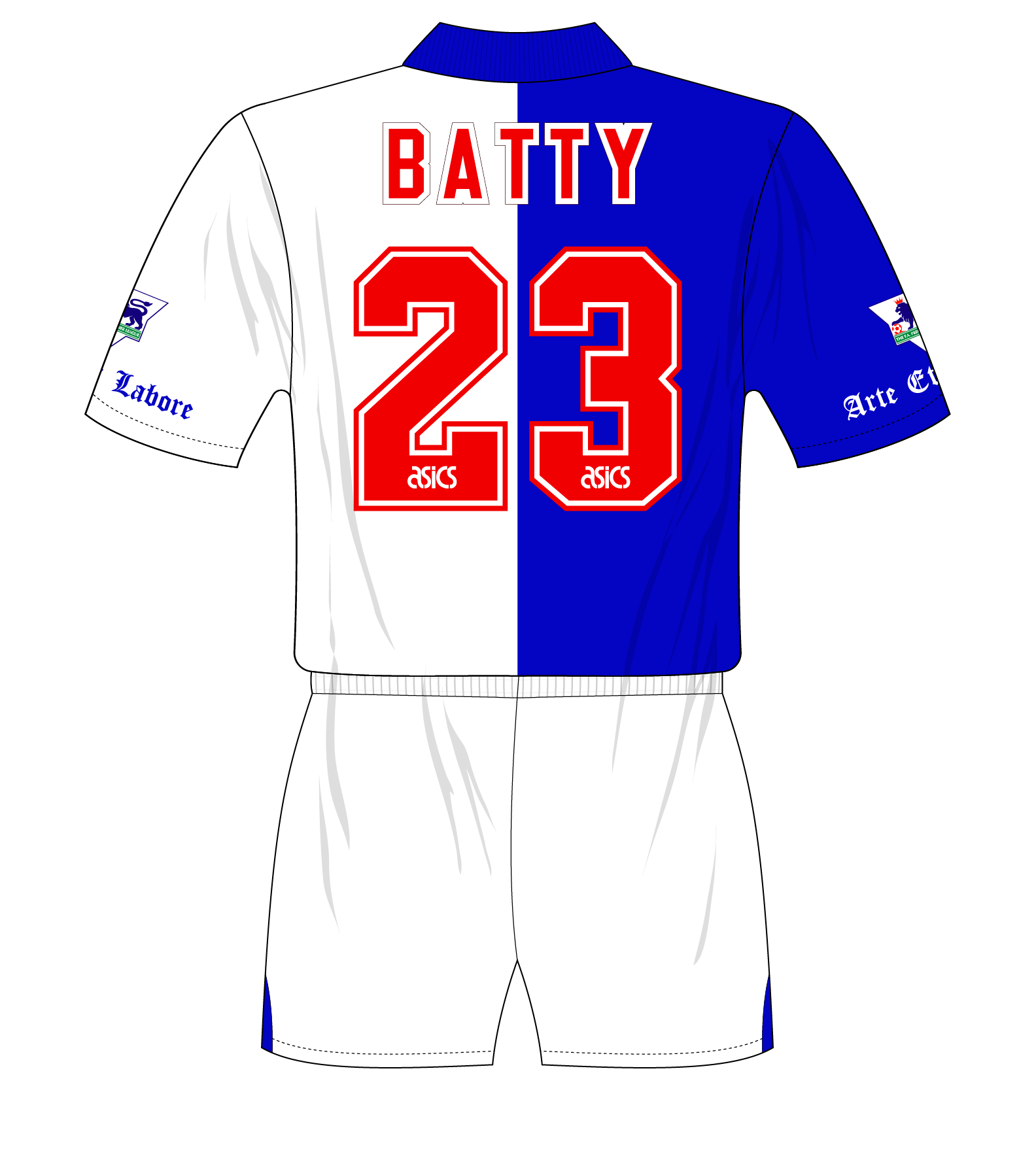 Blackburn-Rovers-1994-1995-home-number-23-Batty – Museum of Jerseys