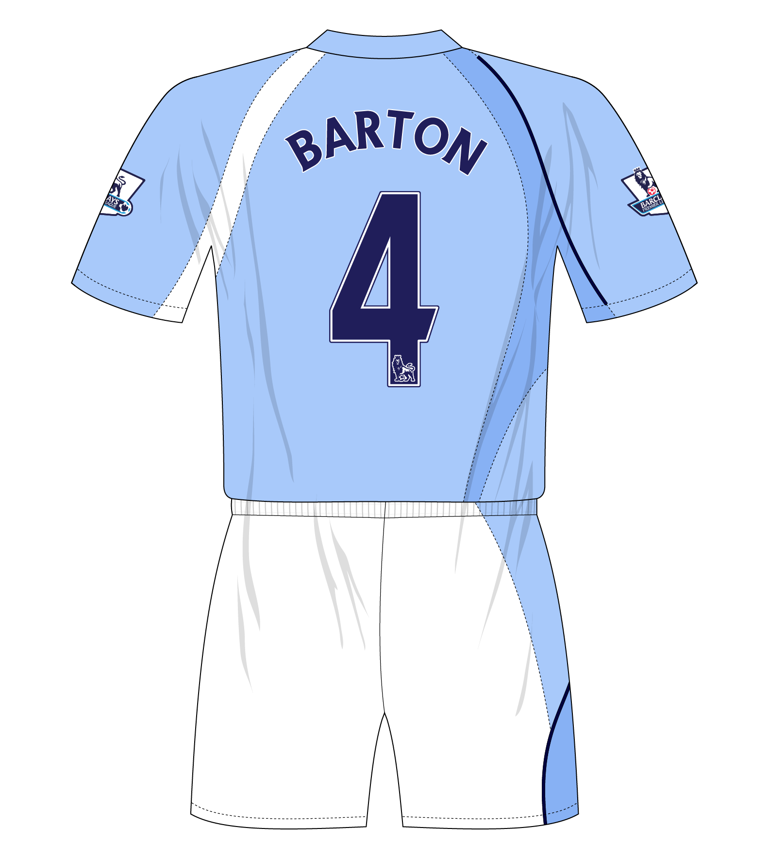 Manchester-City-2008-2009-home-number-4-Barton – Museum of Jerseys