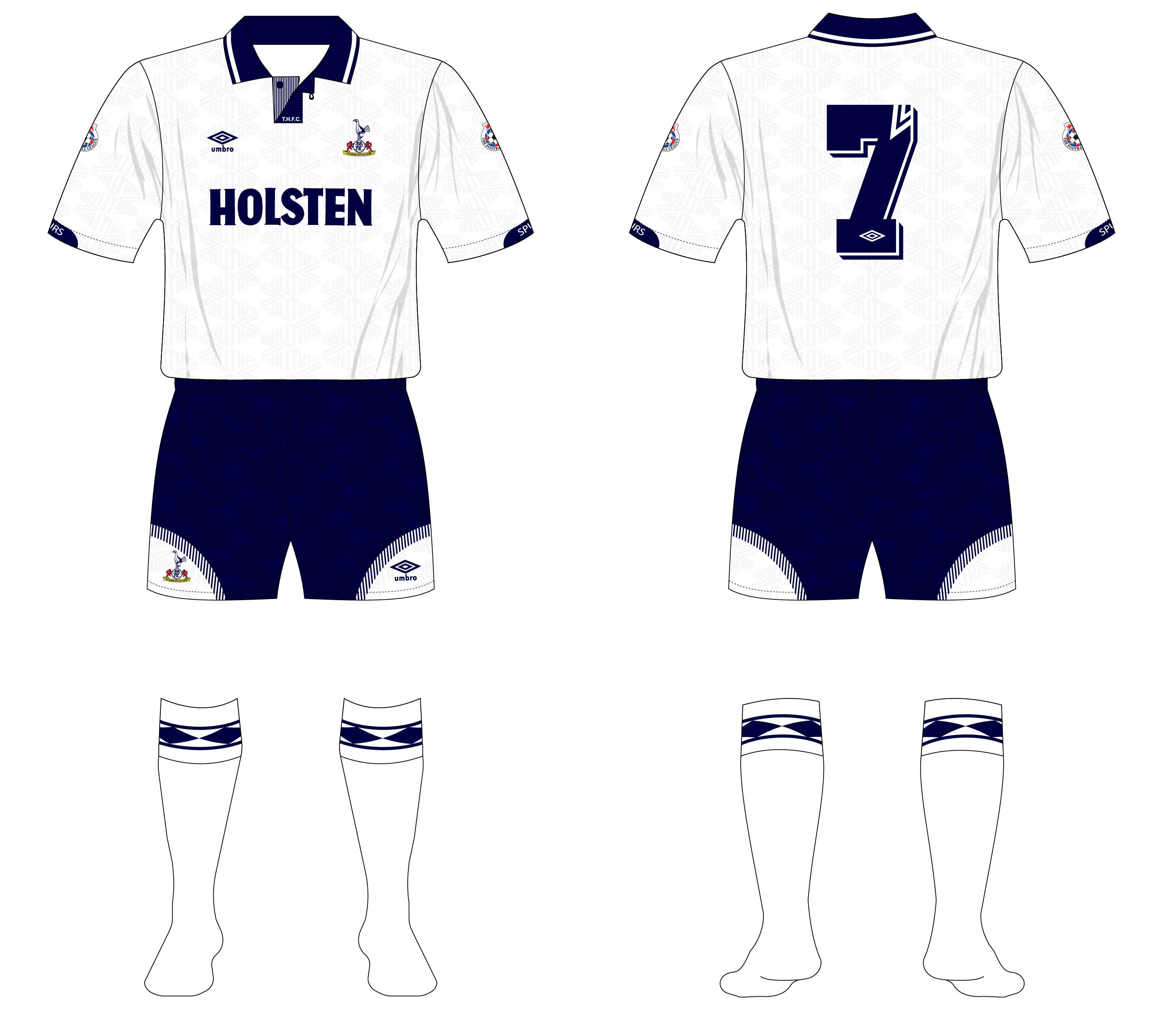 Tottenham-Hotspur-Spurs-1991-1992-Umbro-home-white-socks – Museum of ...
