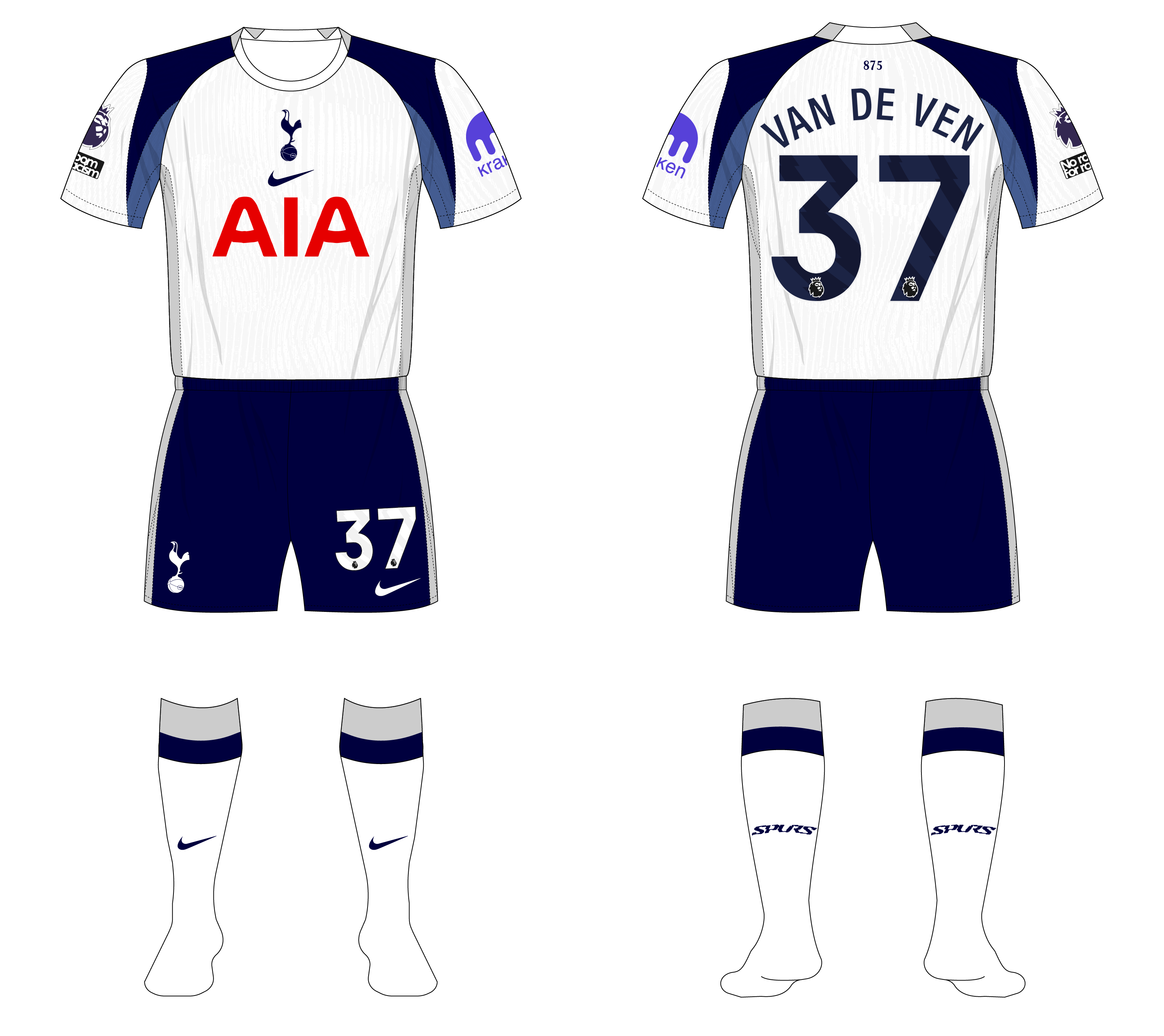 Tottenham-Hotspur-Spurs-2025-2026-Nike-home – Museum of Jerseys