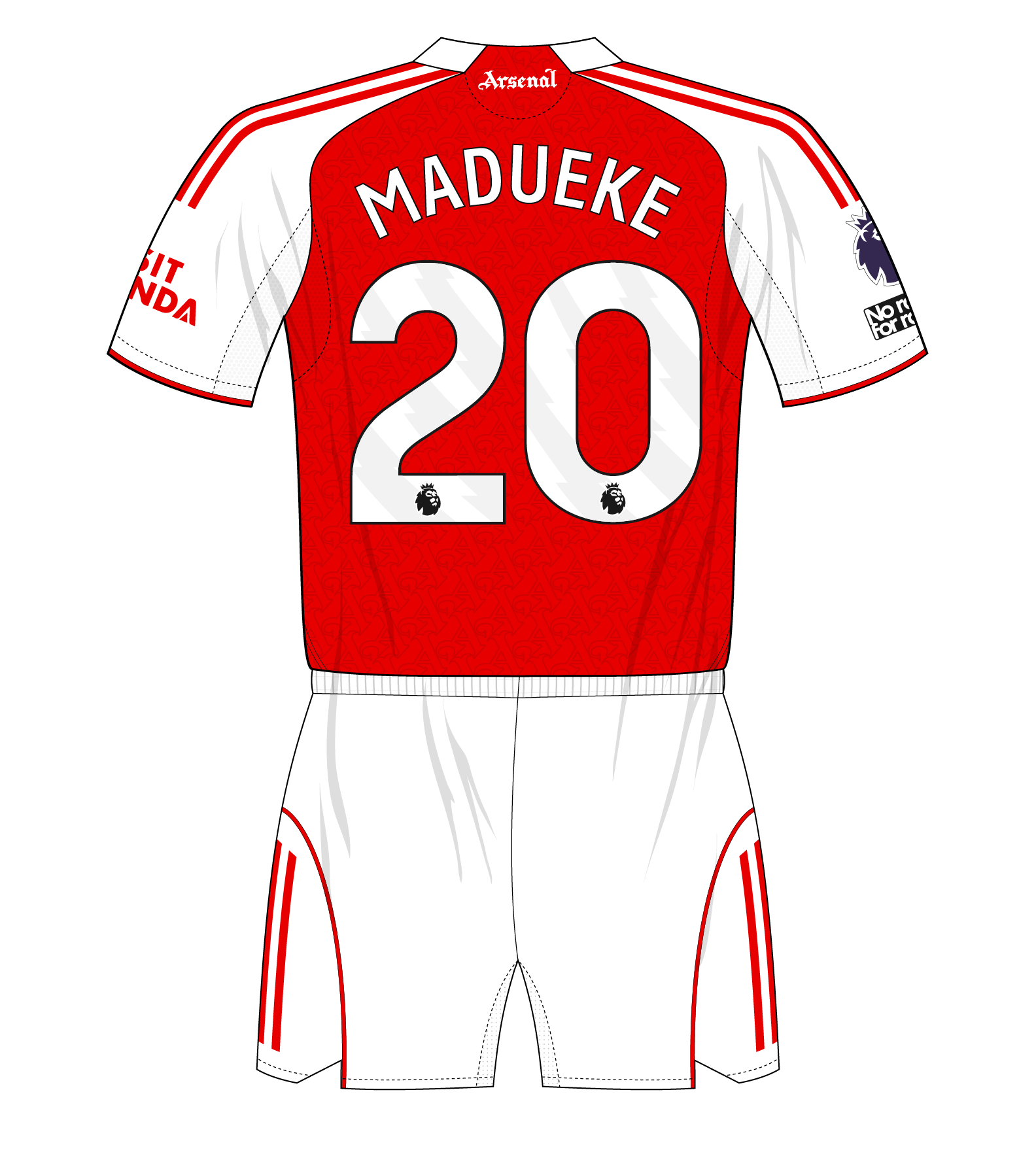 Arsenal-2025-2026-home-number-20-Madueke – Museum of Jerseys