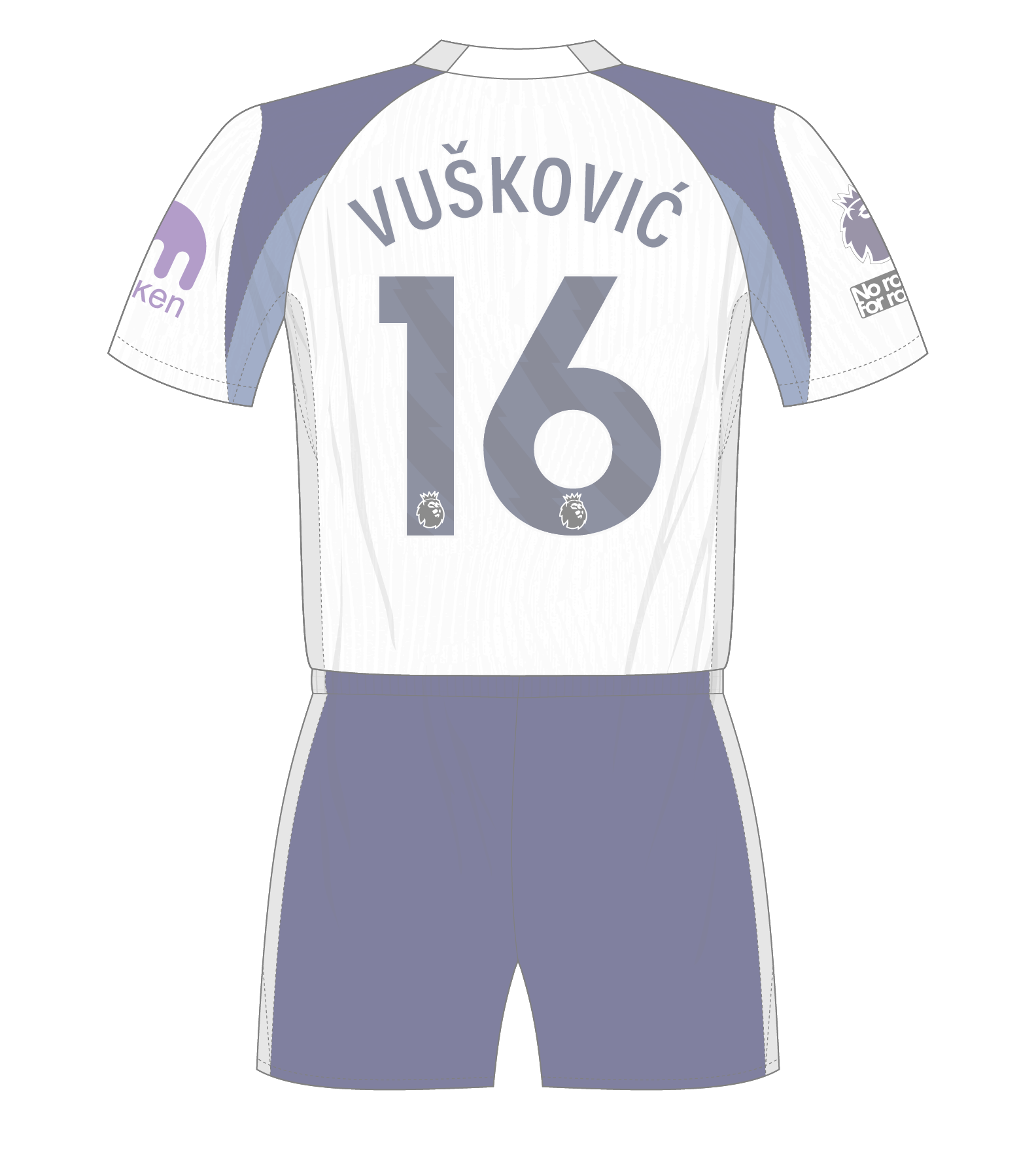 Tottenham-Hotspur-Spurs-2025-2026-home-number-16-Vušković – Museum of ...