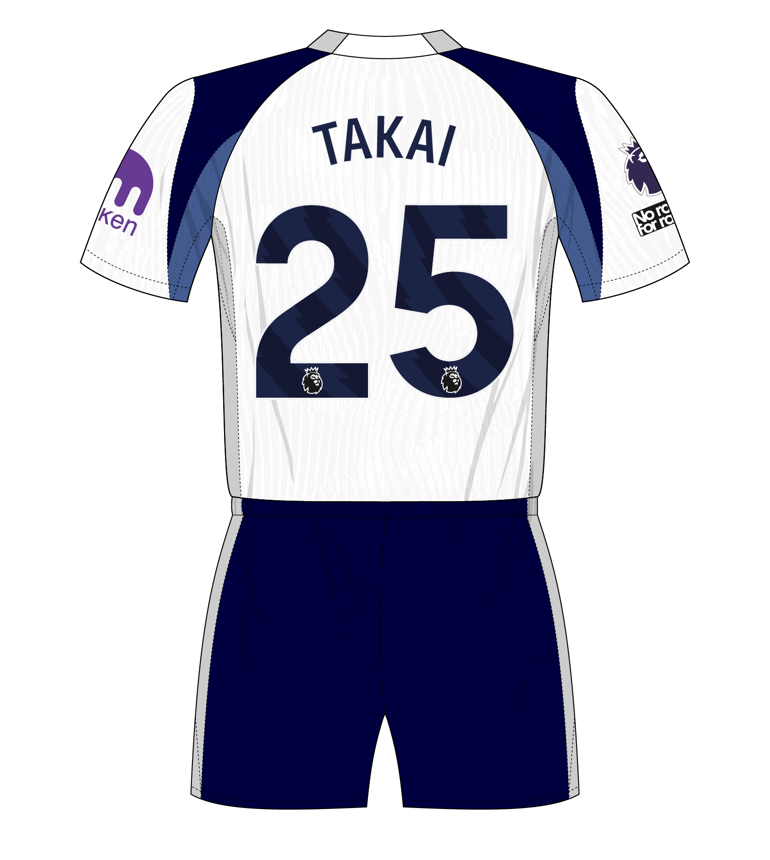 Tottenham-Hotspur-Spurs-2025-2026-home-number-25-Takai – Museum of Jerseys