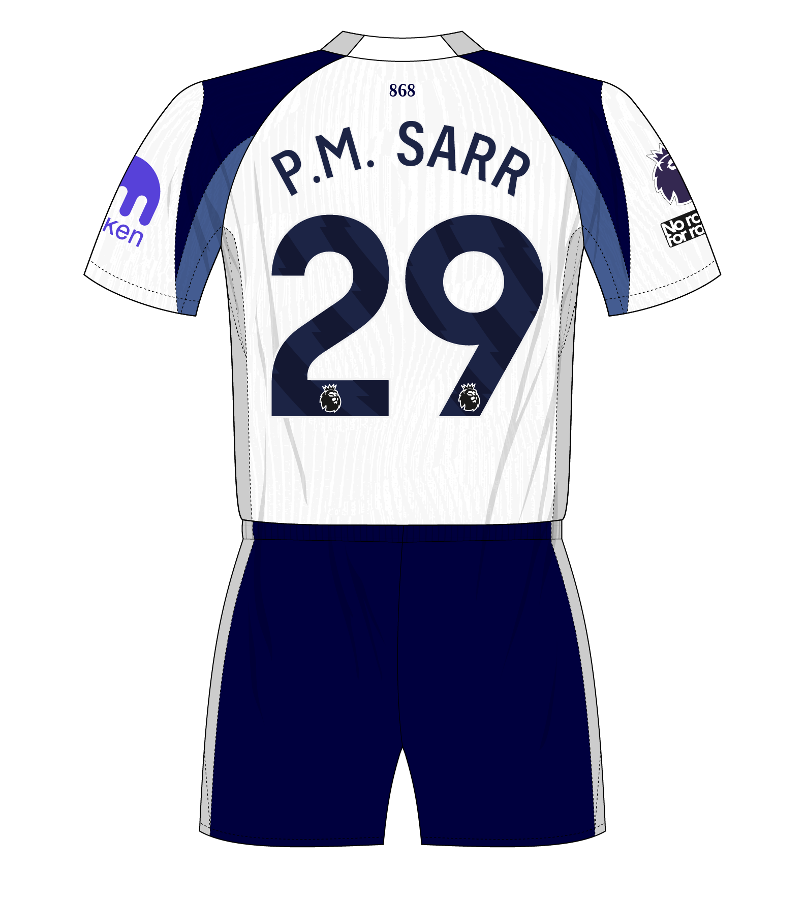 Tottenham-Hotspur-Spurs-2025-2026-home-number-29-Sarr – Museum of Jerseys