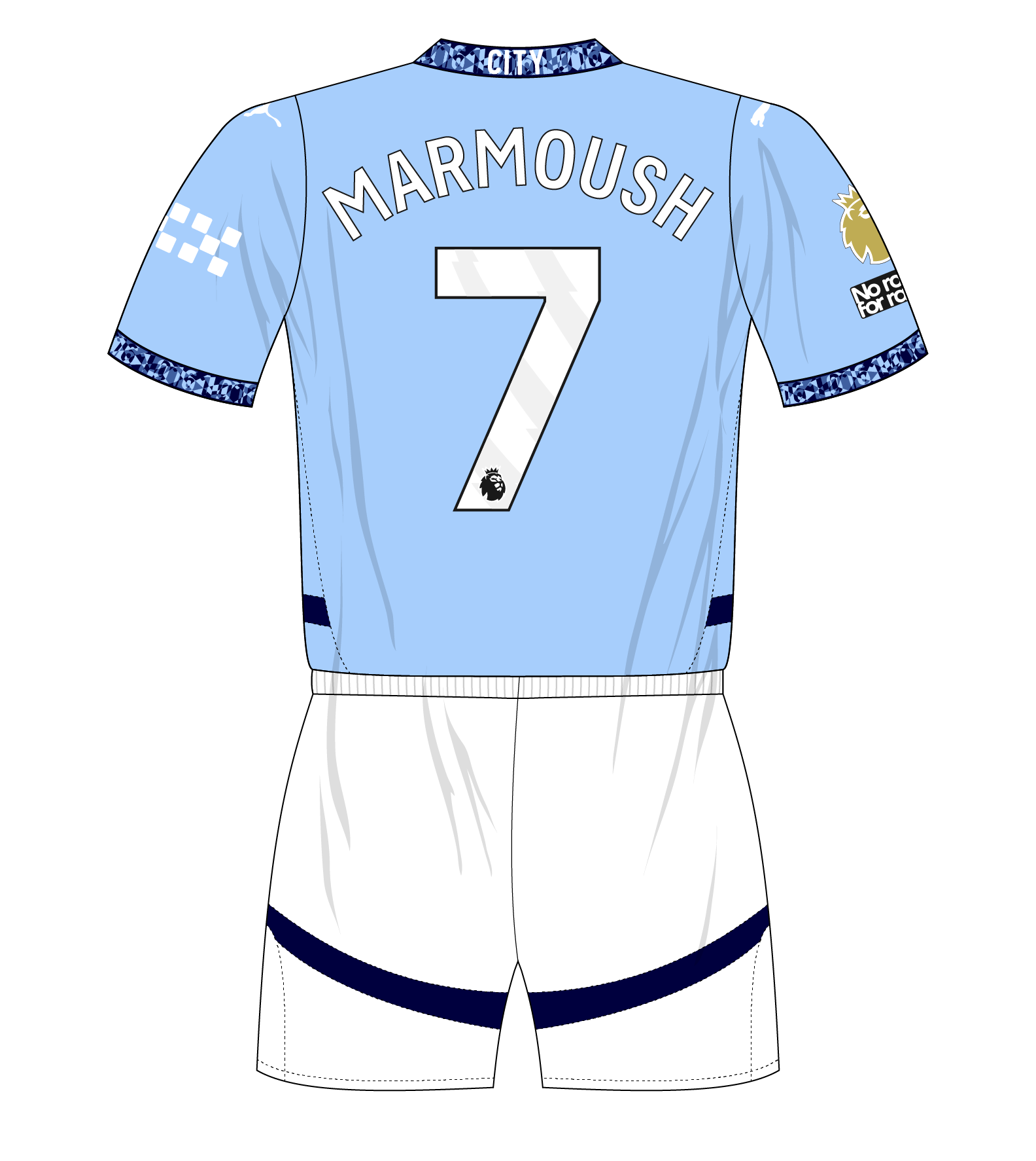 Manchester-City-2024-2025-home-number-7-Marmoush – Museum of Jerseys