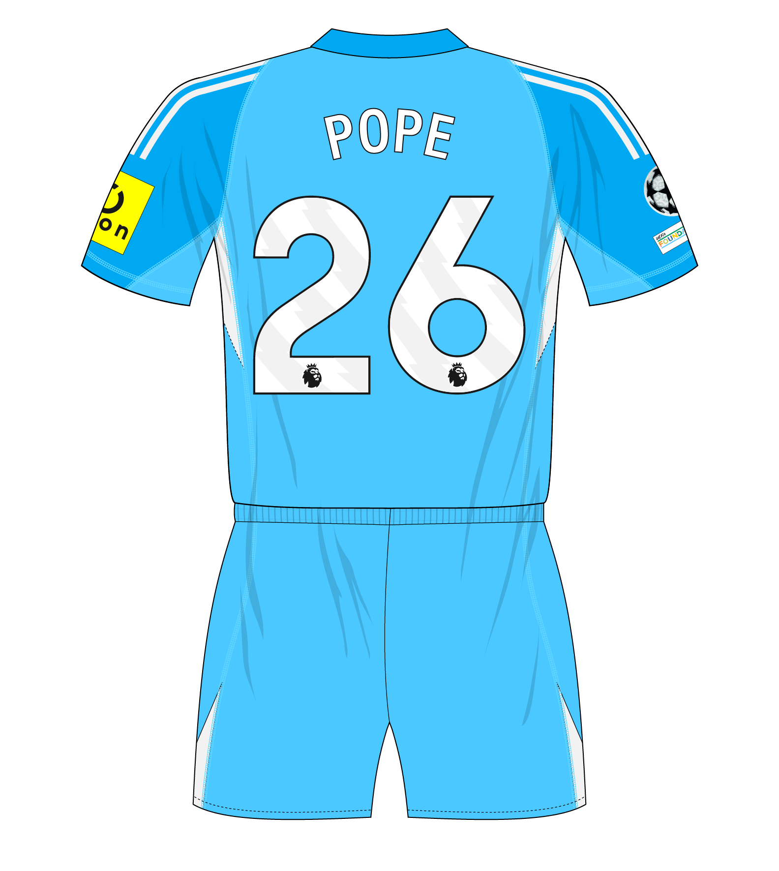 Newcastle-United-2025-2026-home-number-26-Pope – Museum of Jerseys