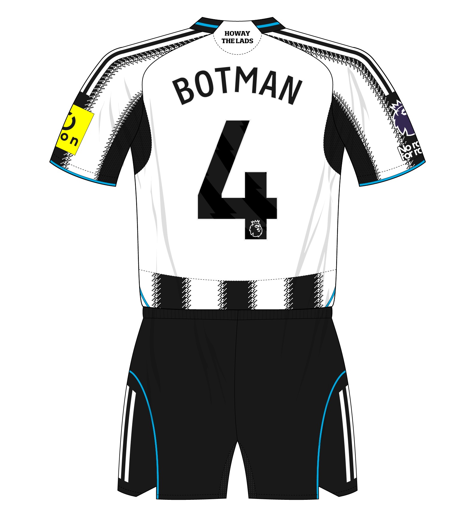 Newcastle-United-2025-2026-home-number-4-Botman – Museum of Jerseys