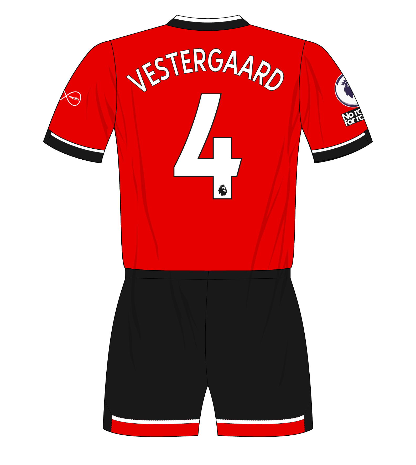Southampton-2020-2021-home-number-4-Vestergaard – Museum of Jerseys