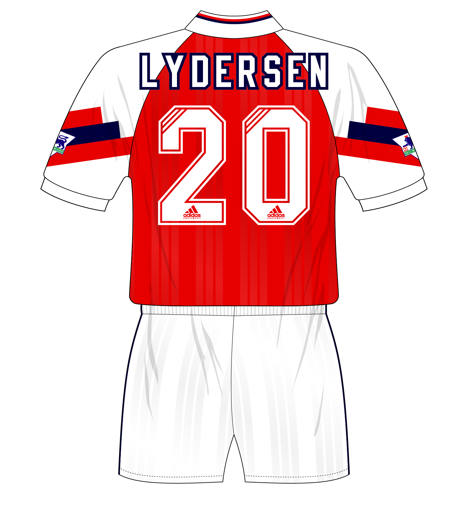 Arsenal-1993-1994-home-number-20-Lydersen – Museum of Jerseys