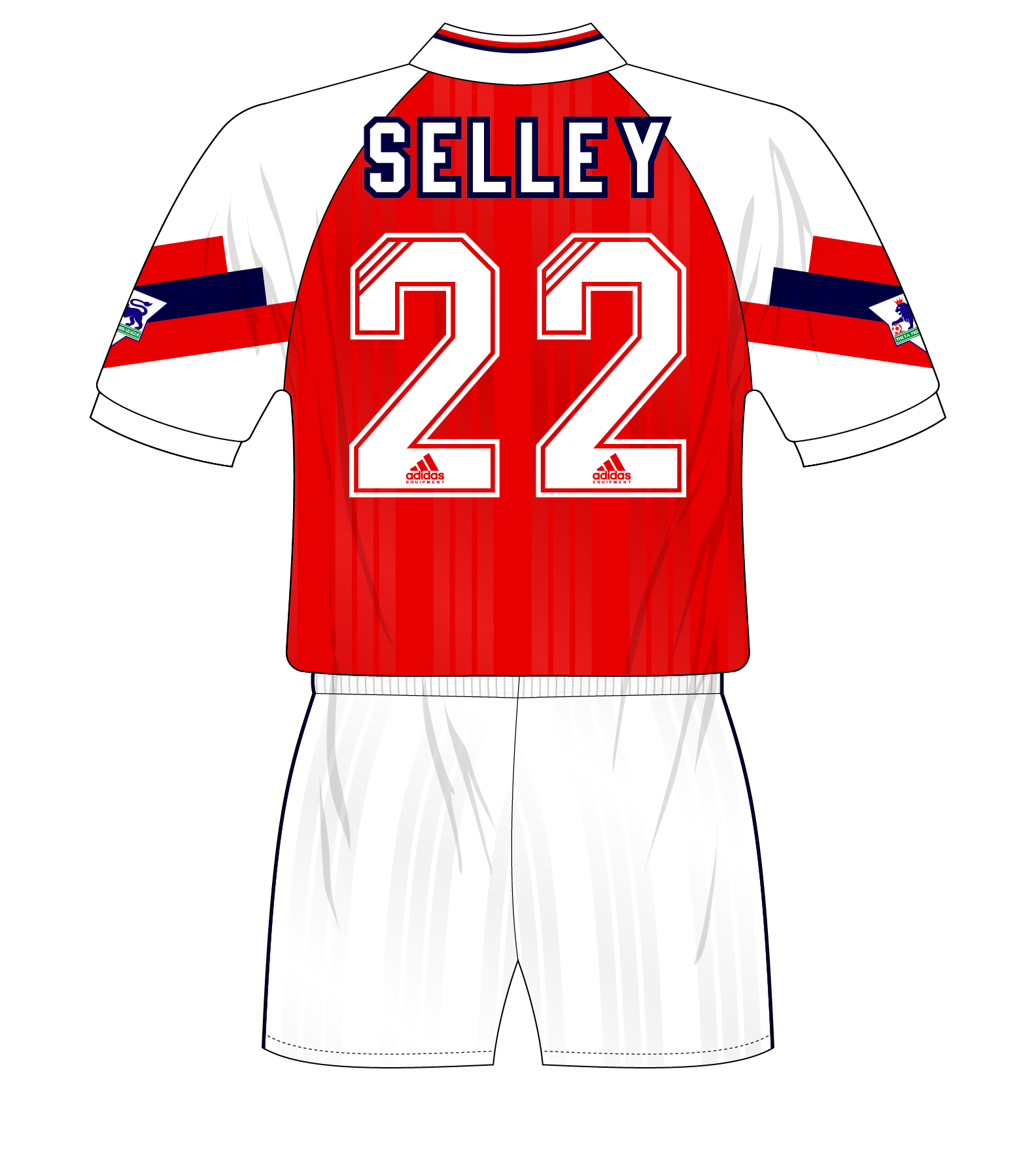 Arsenal-1993-1994-home-number-22-Selley – Museum of Jerseys