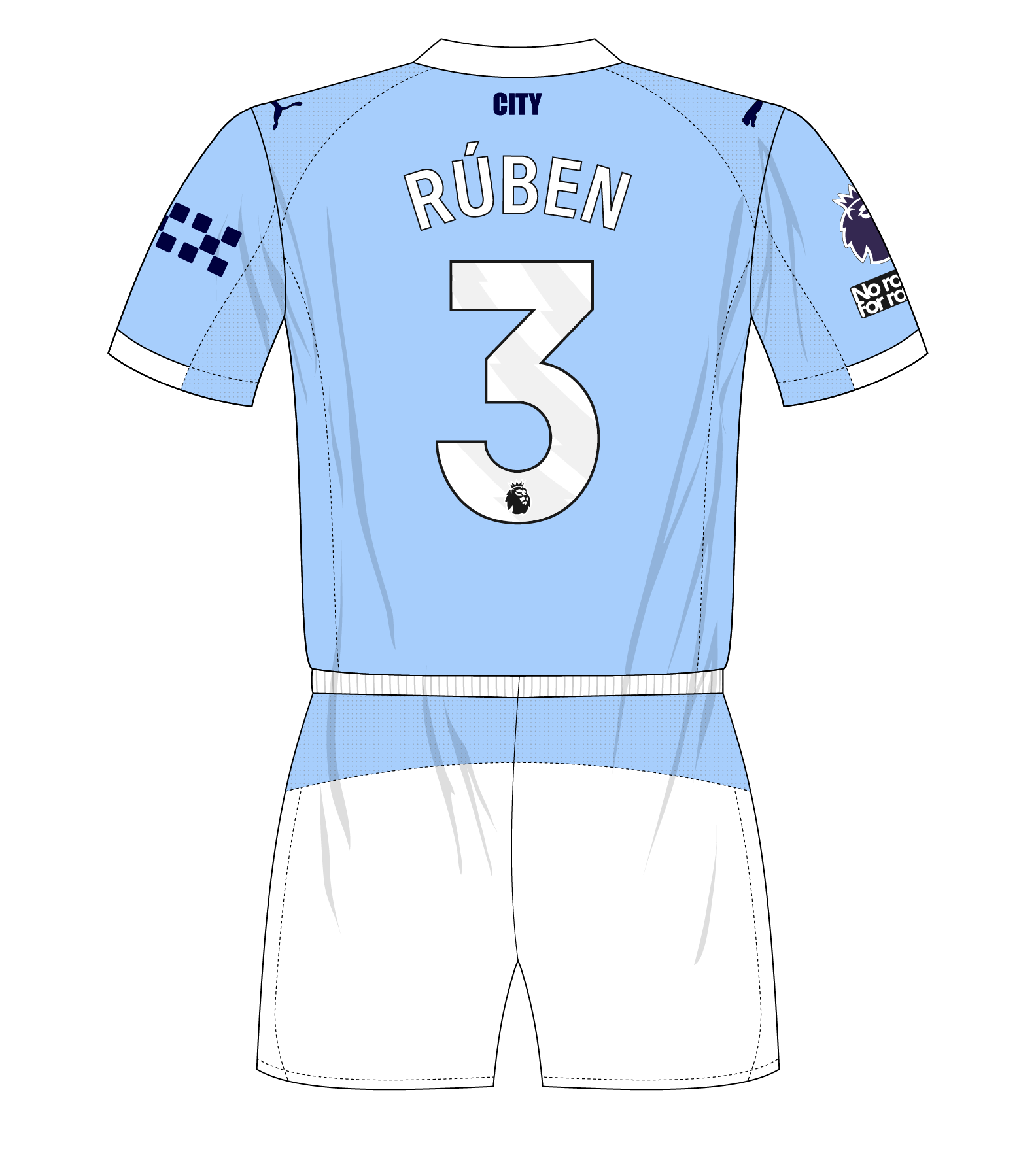 Manchester-City-2025-2026-home-number-3-Rúben-Dias – Museum of Jerseys