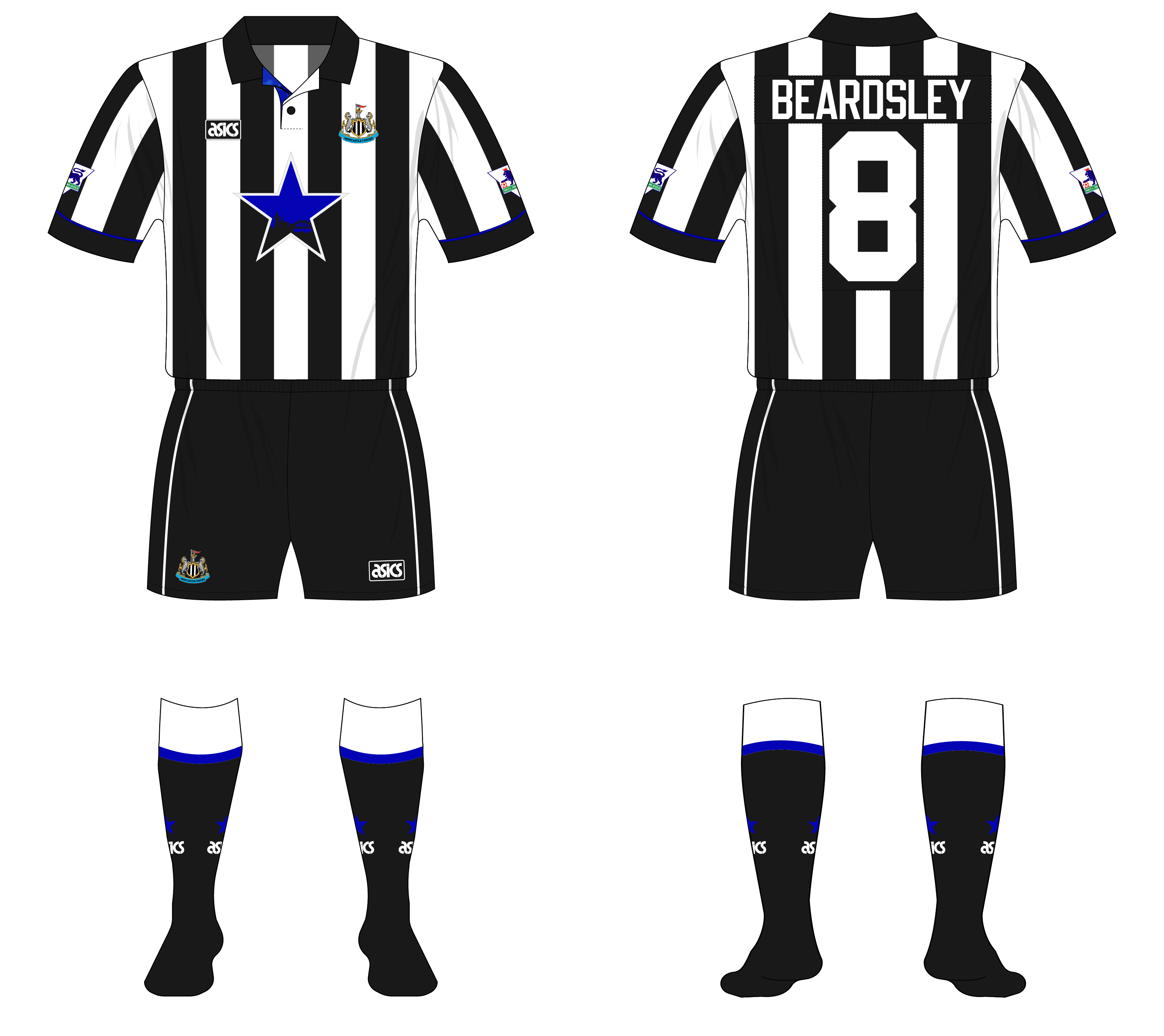 Newcastle-United-1993-1994-Asics-home-Blue-Star-square-numbers – Museum ...