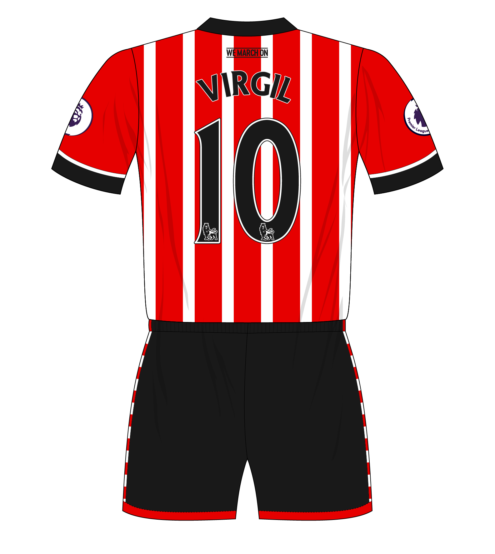 Southampton-2016-2017-home-number-10-Virgil-van-Dijk – Museum of Jerseys