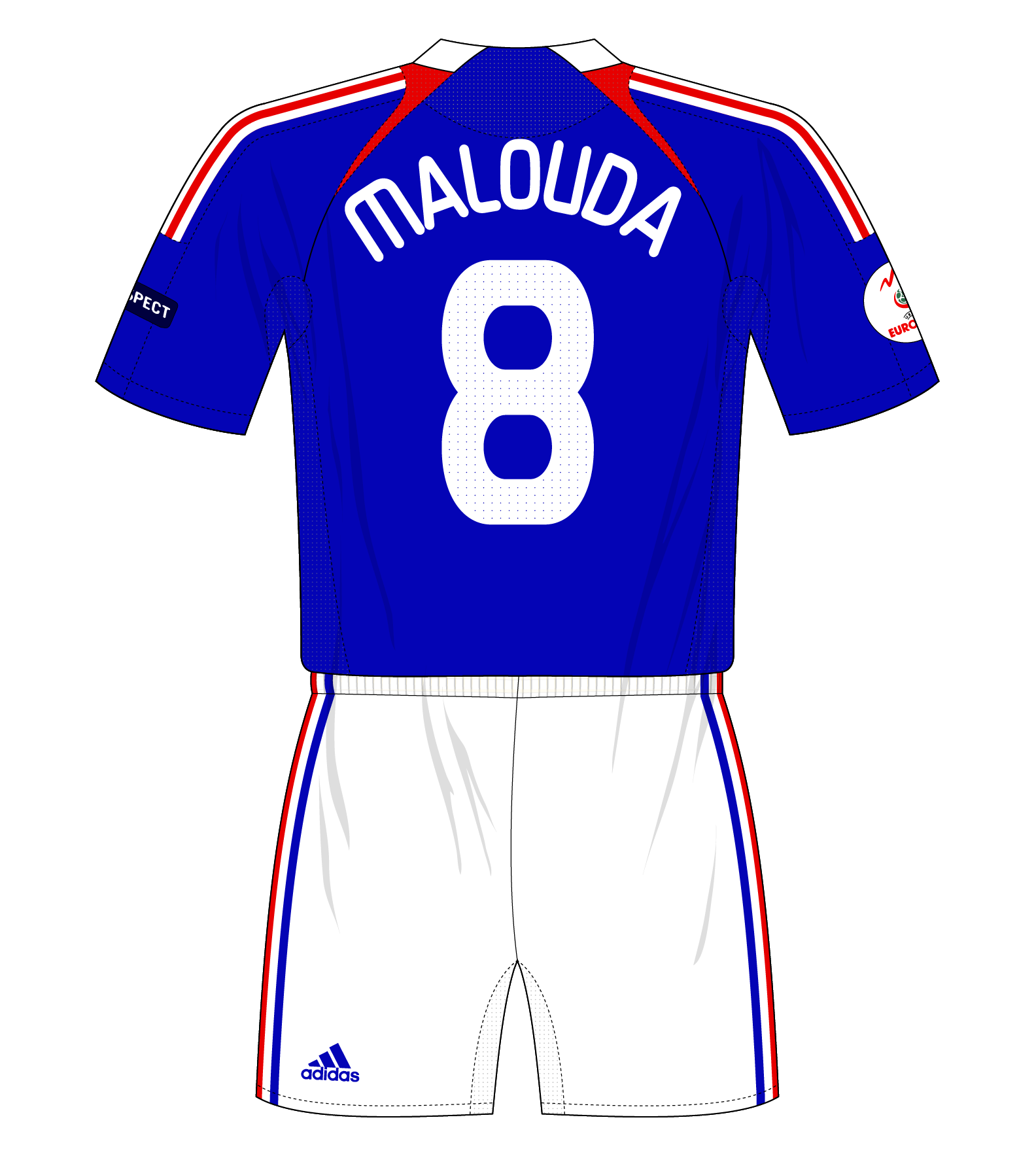 France-2008-home-Euro-number-8-Malouda – Museum of Jerseys